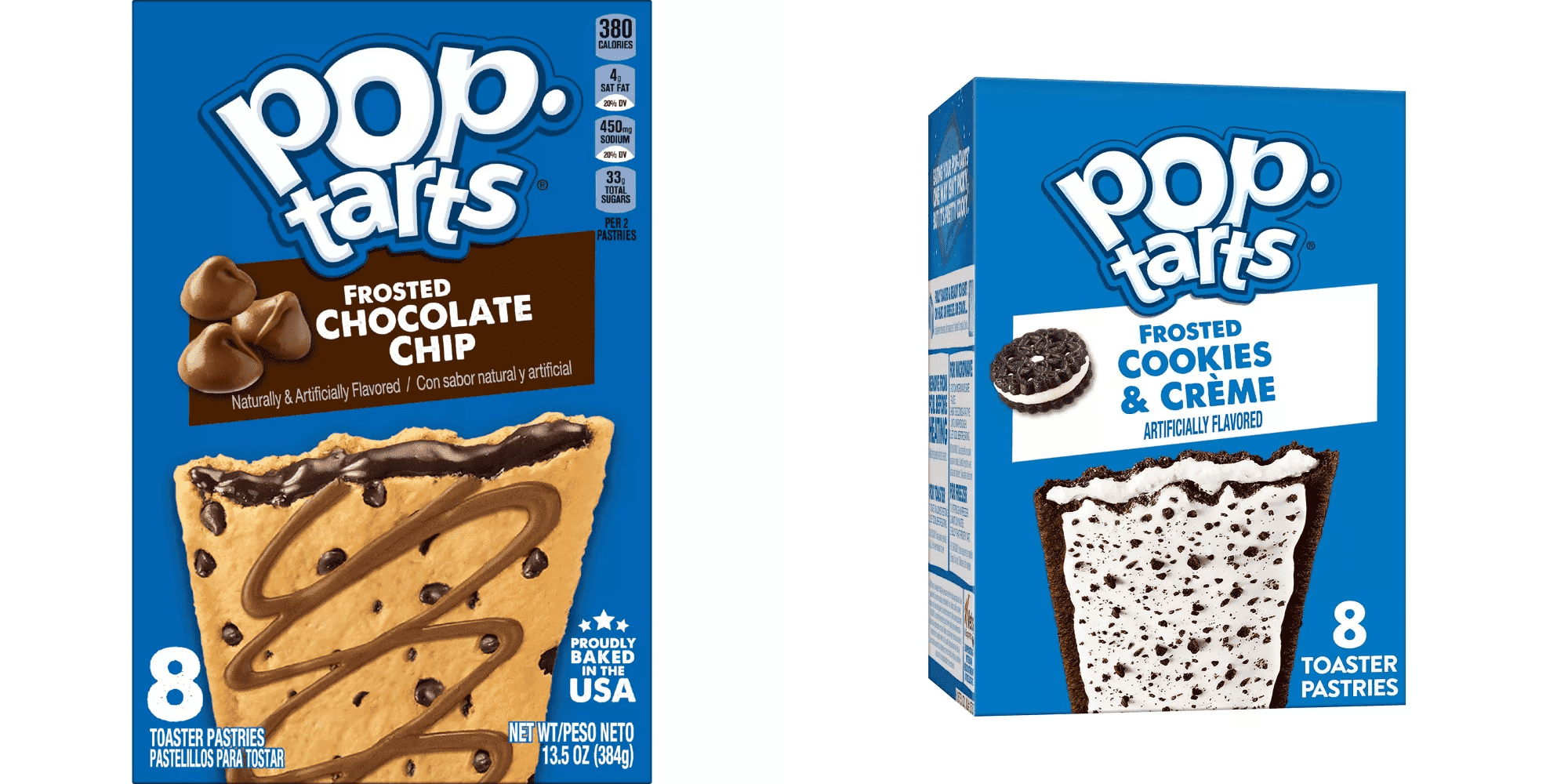 Pop-Tarts Chocolate Chip Drizzle Toaster Pastries, 13.5 oz, 8 ct Pop-Tarts Frosted Lemon ...