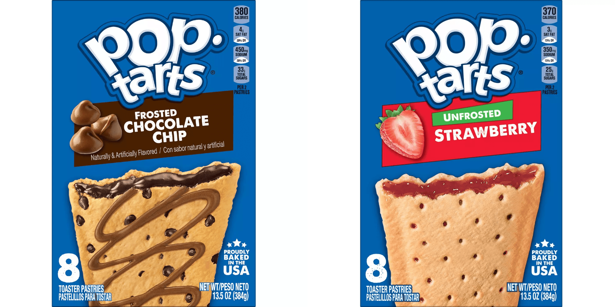 Pop-Tarts Chocolate Chip Drizzle Toaster Pastries, 13.5 oz, 8 ct Pop ...
