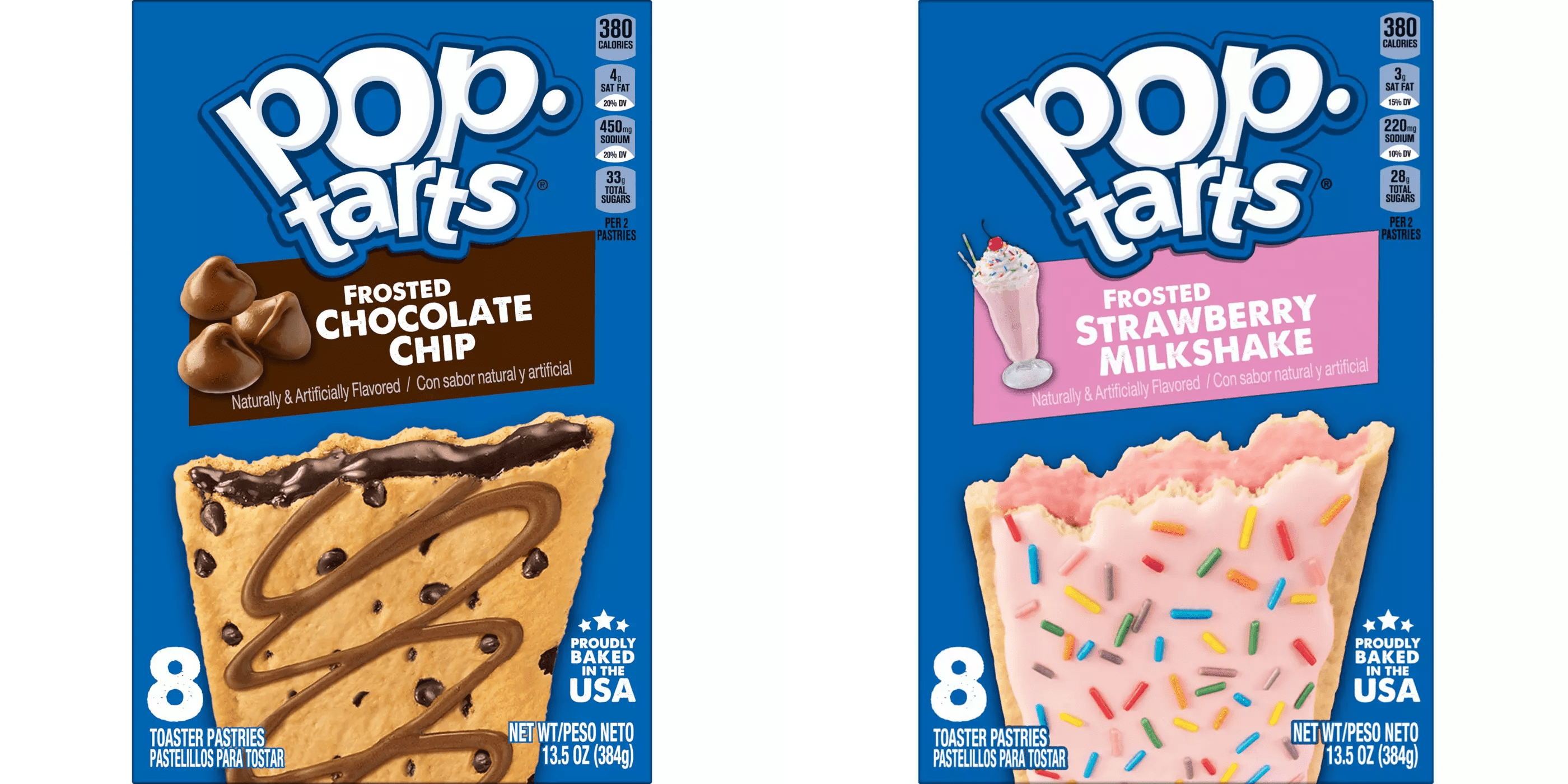 Pop-Tarts Chocolate Chip Drizzle Toaster Pastries, 13.5 oz, 8 ct Pop ...