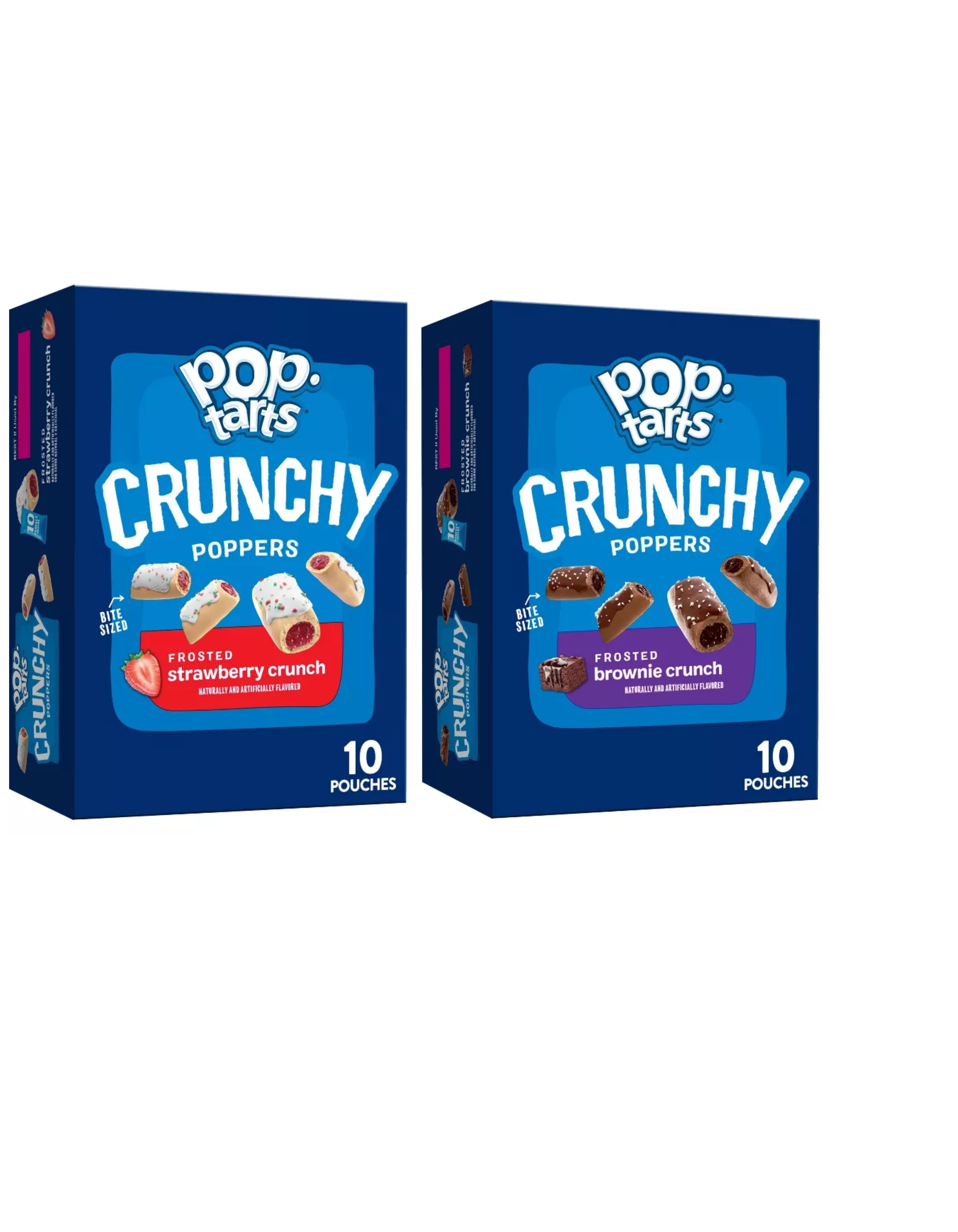 Pop-Tarts Crunchy Poppers Frosted Strawberry Crunch (10 oz) and Frosted ...