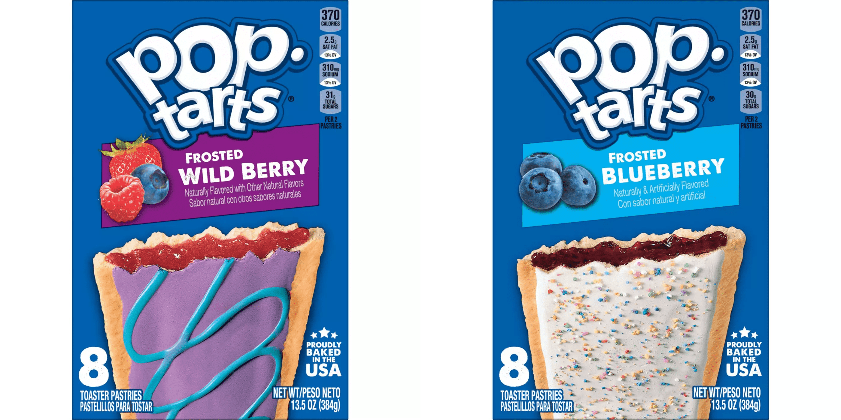 Pop-Tarts Frosted Blueberry Toaster Pastries, 13.5 oz, 8 ct Pop-Tarts ...