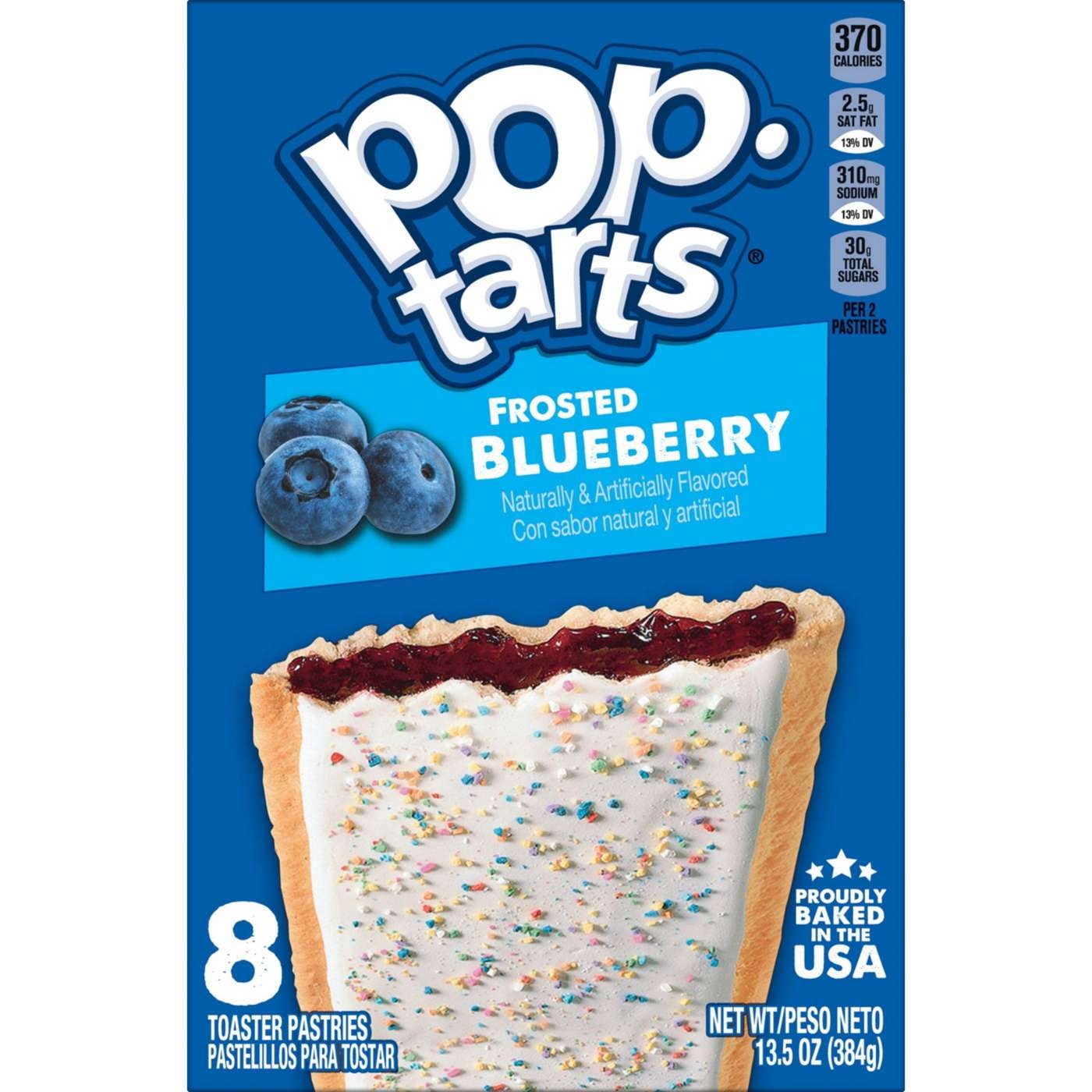 Pop-Tarts Frosted Blueberry Toaster Pastries, 13.5 oz, 8 ct - Walmart.com