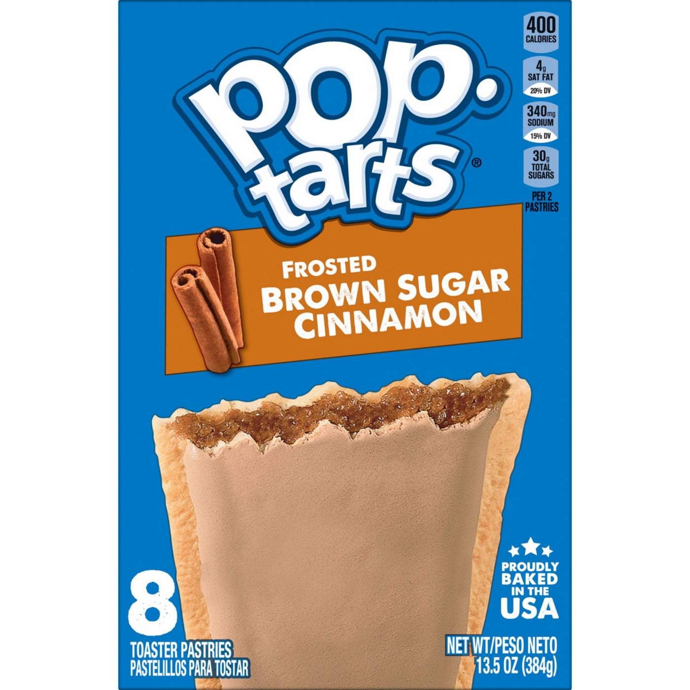 Pop-Tarts Frosted Brown Sugar Cinnamon Toaster Pastries, 13.5 oz ...