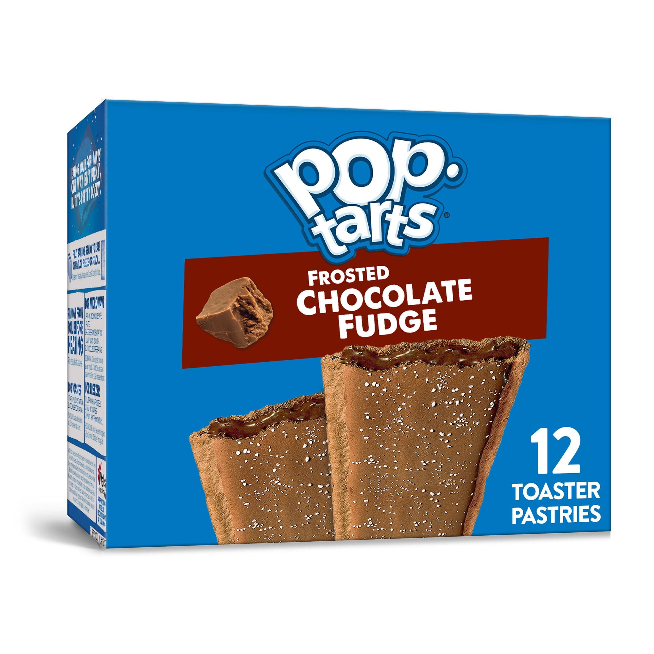 Pop-Tarts Frosted Chocolate Fudge Toaster Pastries, 12 Count Box, Ready ...