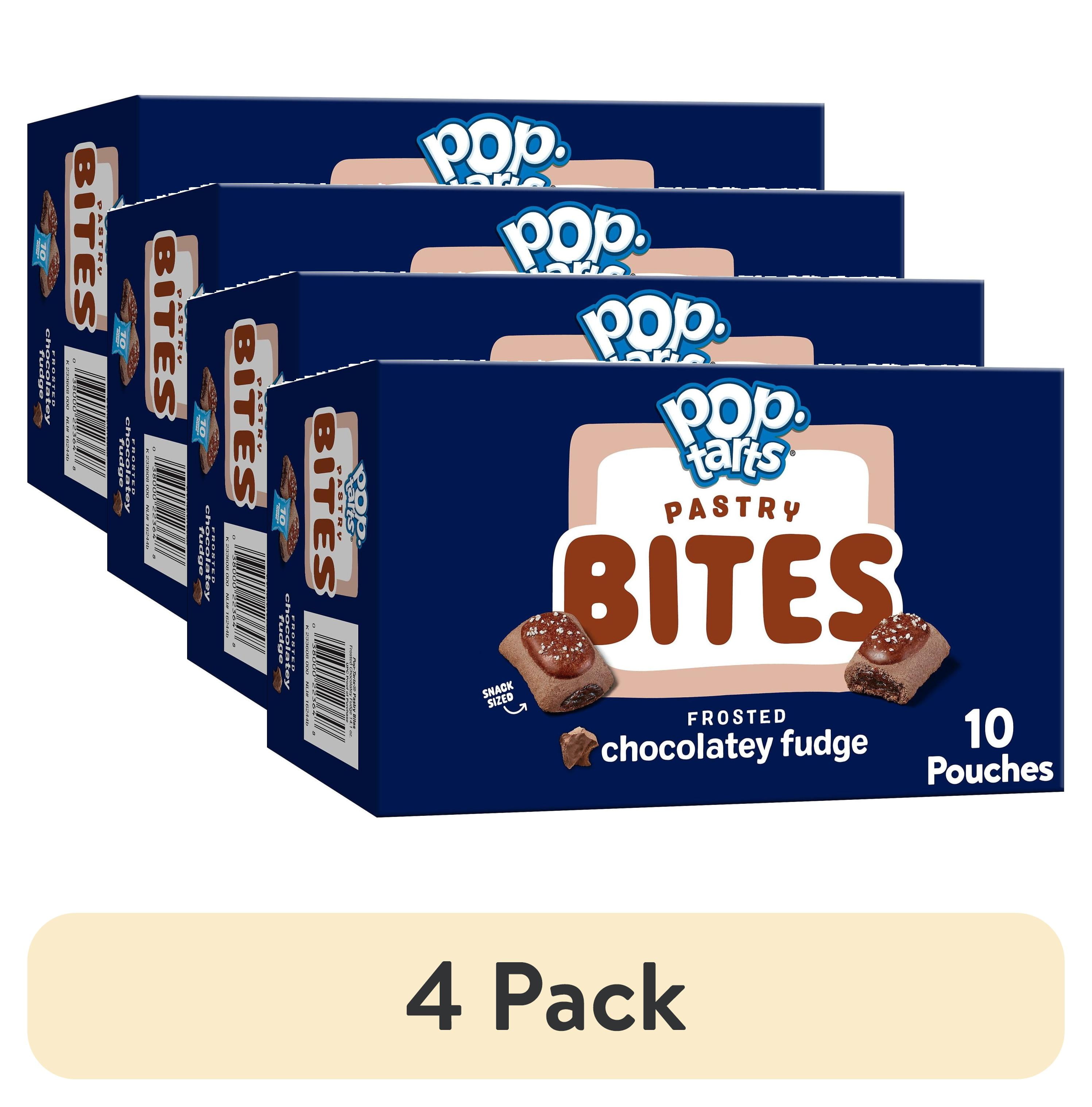 (4 pack) Pop-Tarts Frosted Chocolatey Fudge Baked Pastry Bites, Kids ...