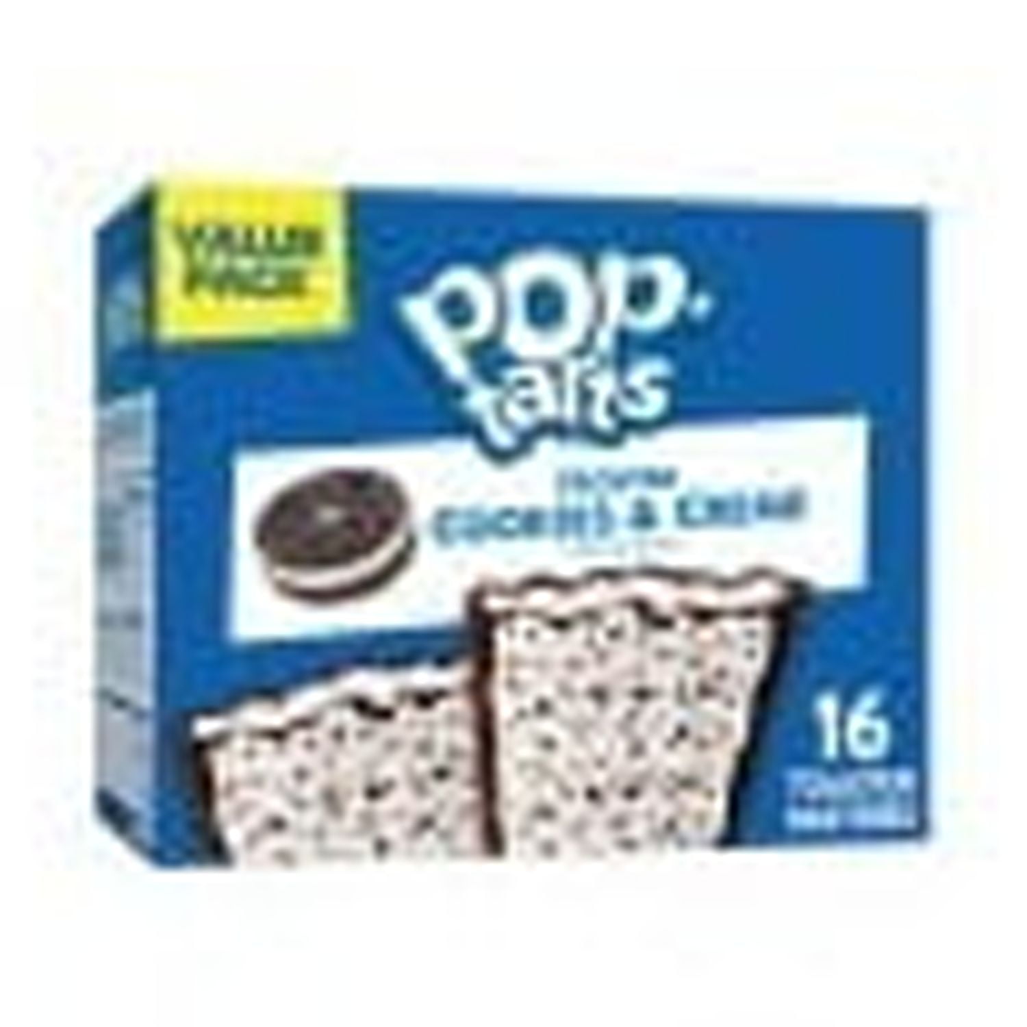 Pop-Tarts Frosted Cookies & Cream Toaster Pastries, 16 Count Box, Ready ...