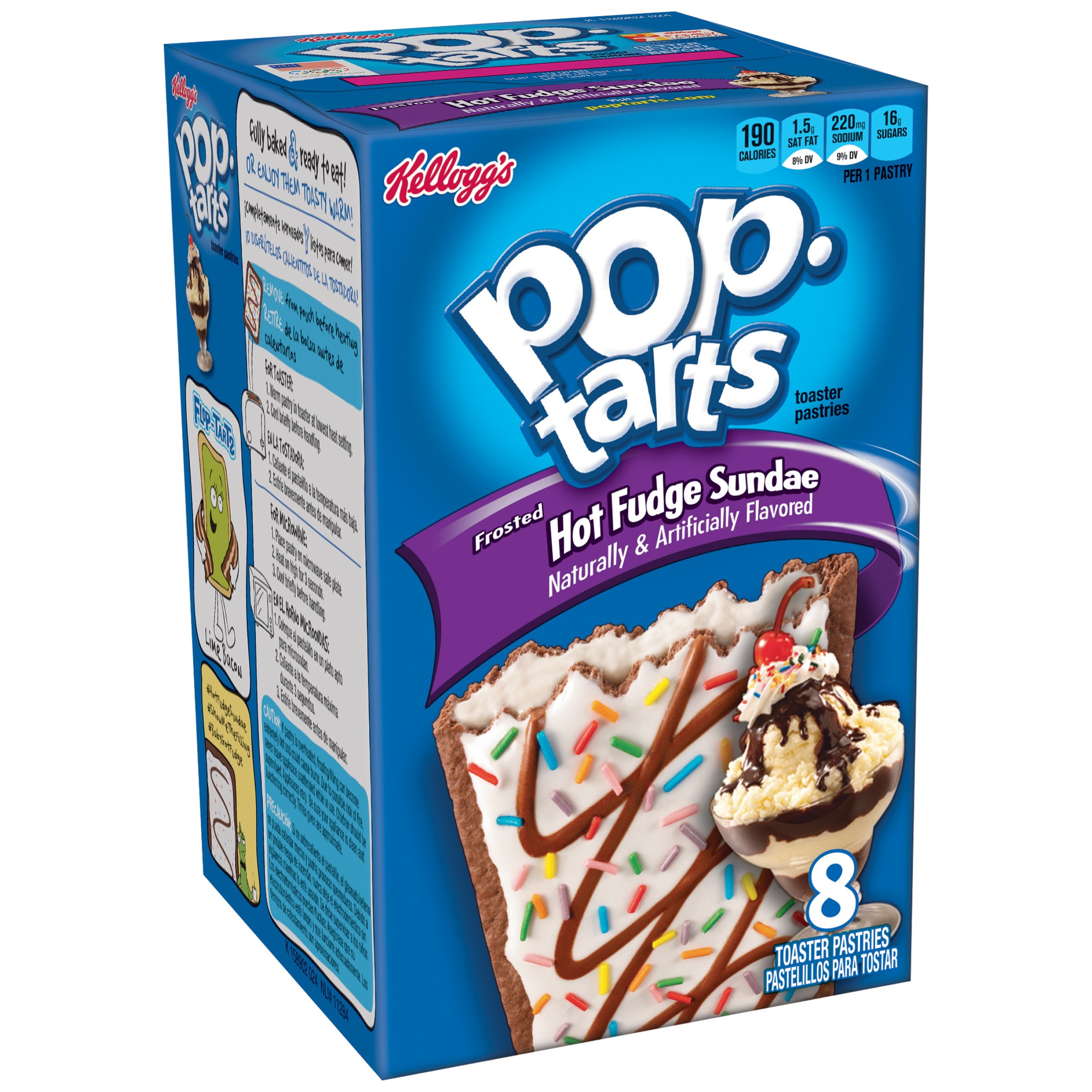 Pop-Tarts Frosted Hot Fudge Sundae Breakfast Toaster Pastries (Pack of ...