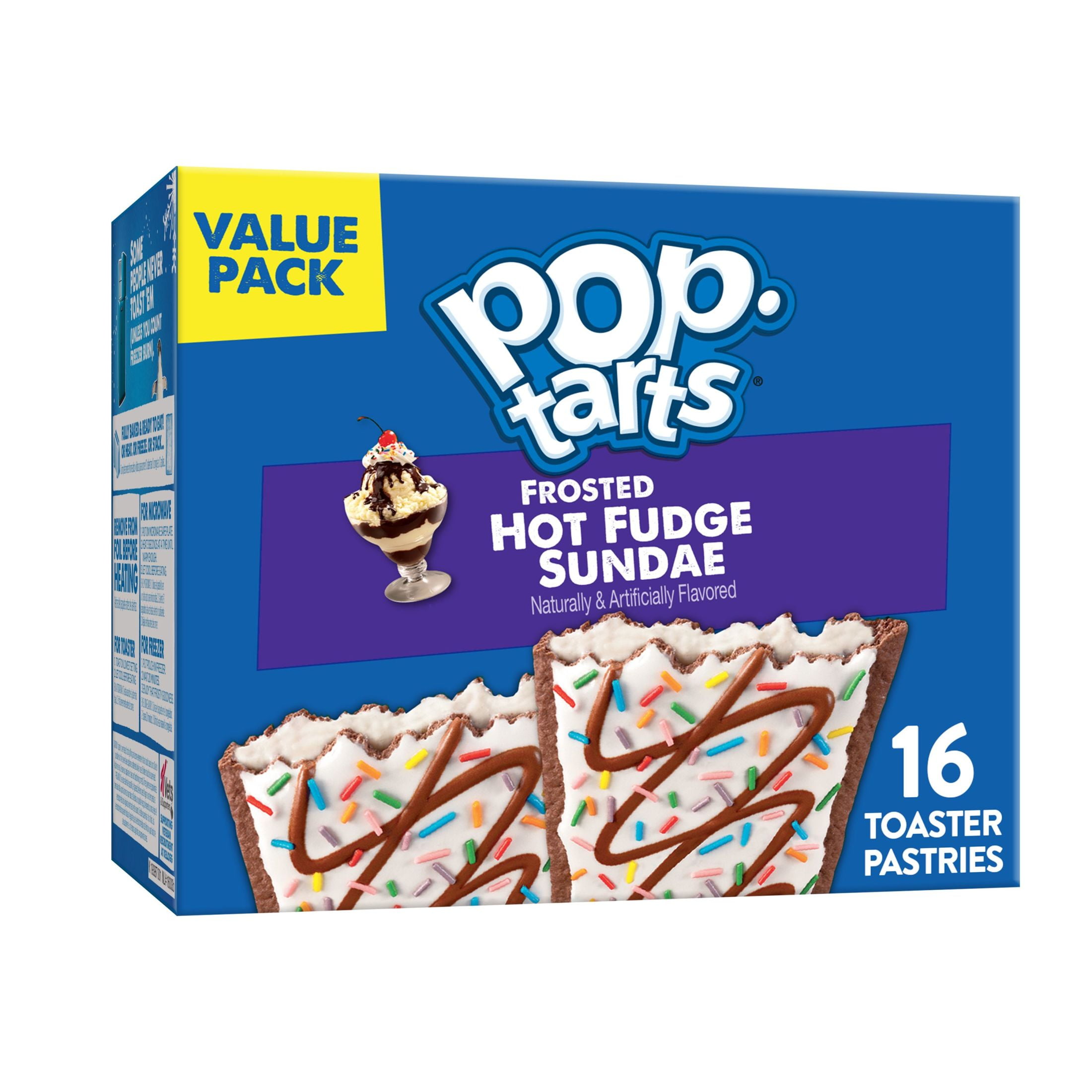 Pop-Tarts Frosted Hot Fudge Sundae Toaster Pastries, Shelf-Stable ...