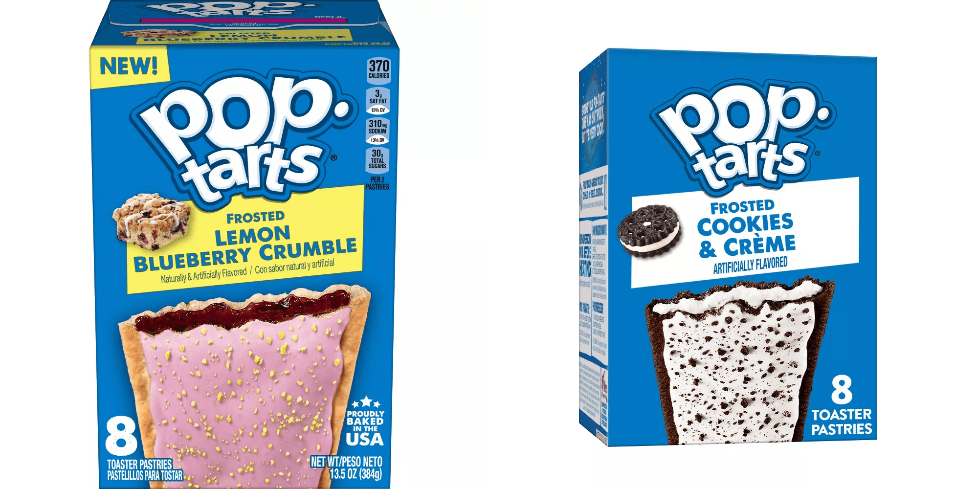 Pop-Tarts Frosted Lemon Blueberry Crumble Filling Toaster Pastries - 13 ...