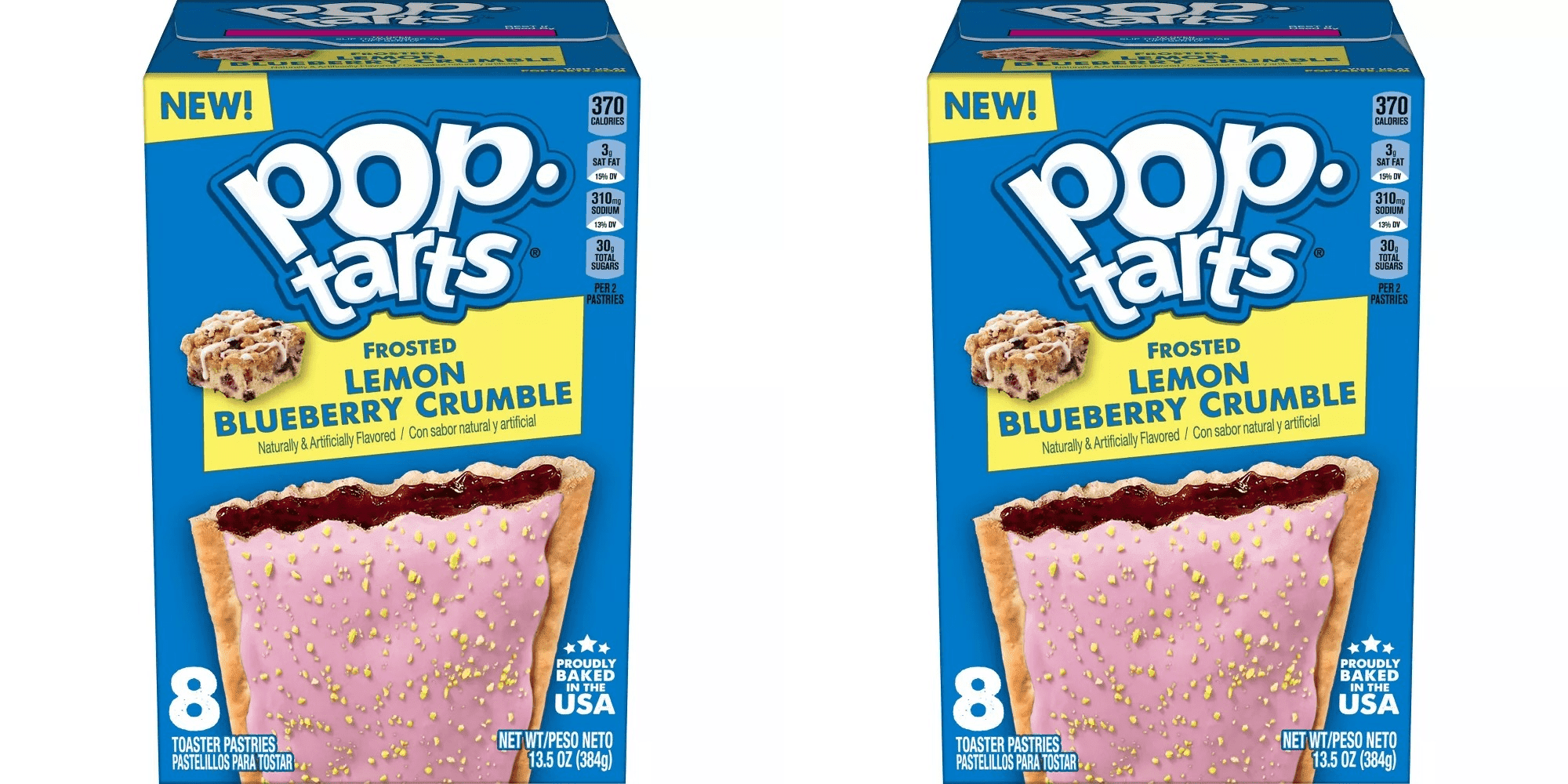 Pop-Tarts Frosted Lemon Blueberry Crumble Filling Toaster Pastries - 13 ...