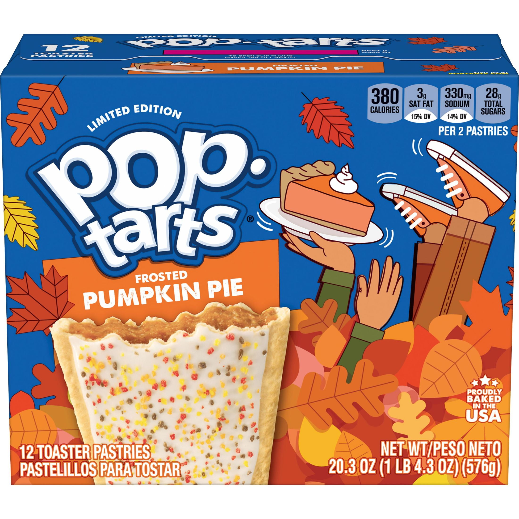 Pop-Tarts Frosted Pumpkin Pie Spice Flavor Toaster Pastries, Ready-to ...