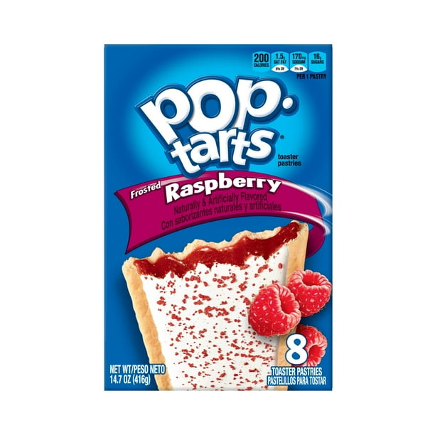 Pop-Tarts Frosted Raspberry Breakfast Toaster Pastries, 14.7 oz, 8 ...