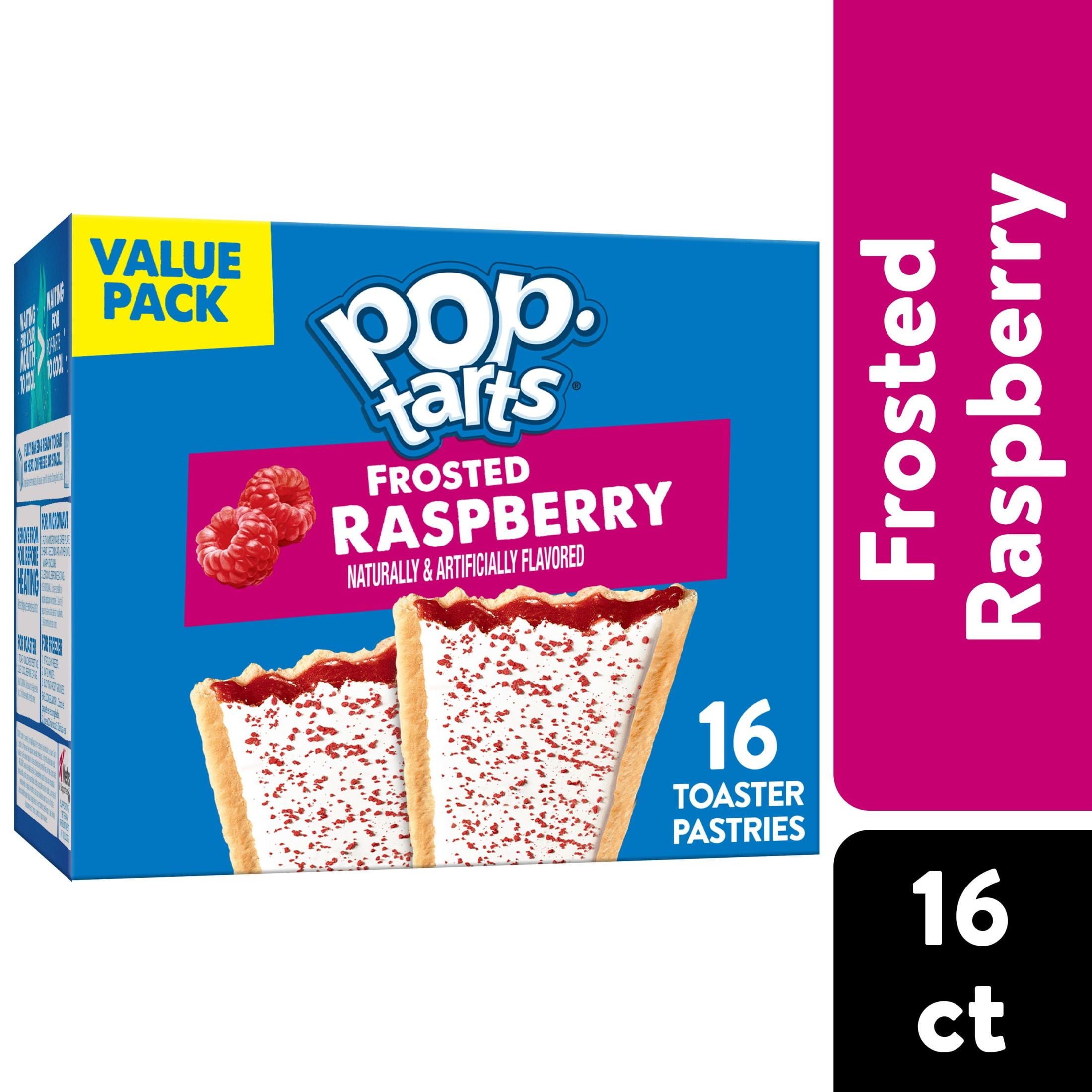Pop-Tarts Frosted Raspberry Instant Breakfast Toaster Pastries, 27 oz ...