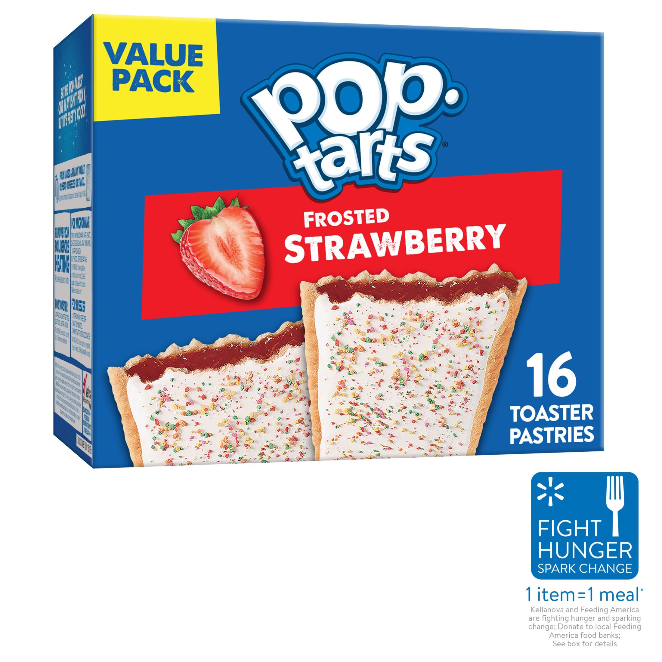 Great Value Frosted Toaster Pastries, Strawberry, 22 oz, 12 Count ...
