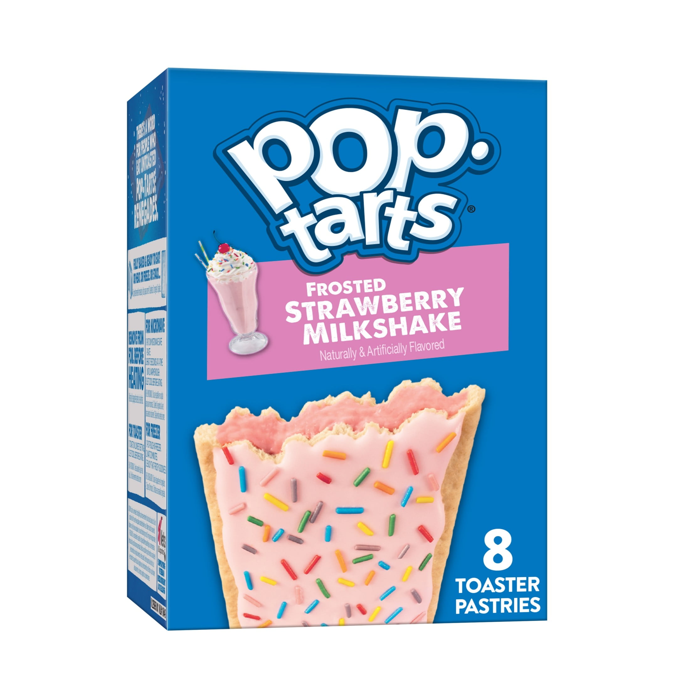 Pop-Tarts Frosted Strawberry Milkshake Toaster Pastries, Breakfast ...