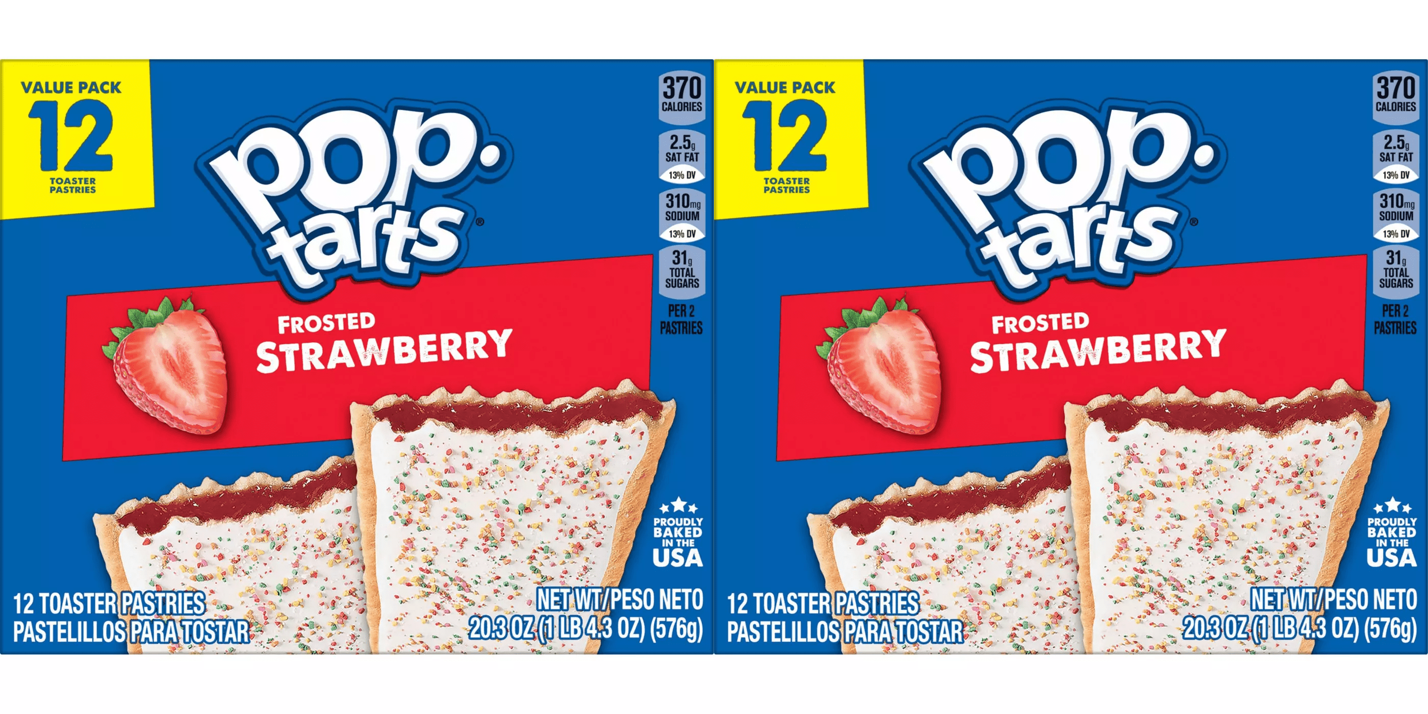 Pop-Tarts Frosted Strawberry Toaster Pastries, 20.3 oz, 12 ct pack of 2 ...