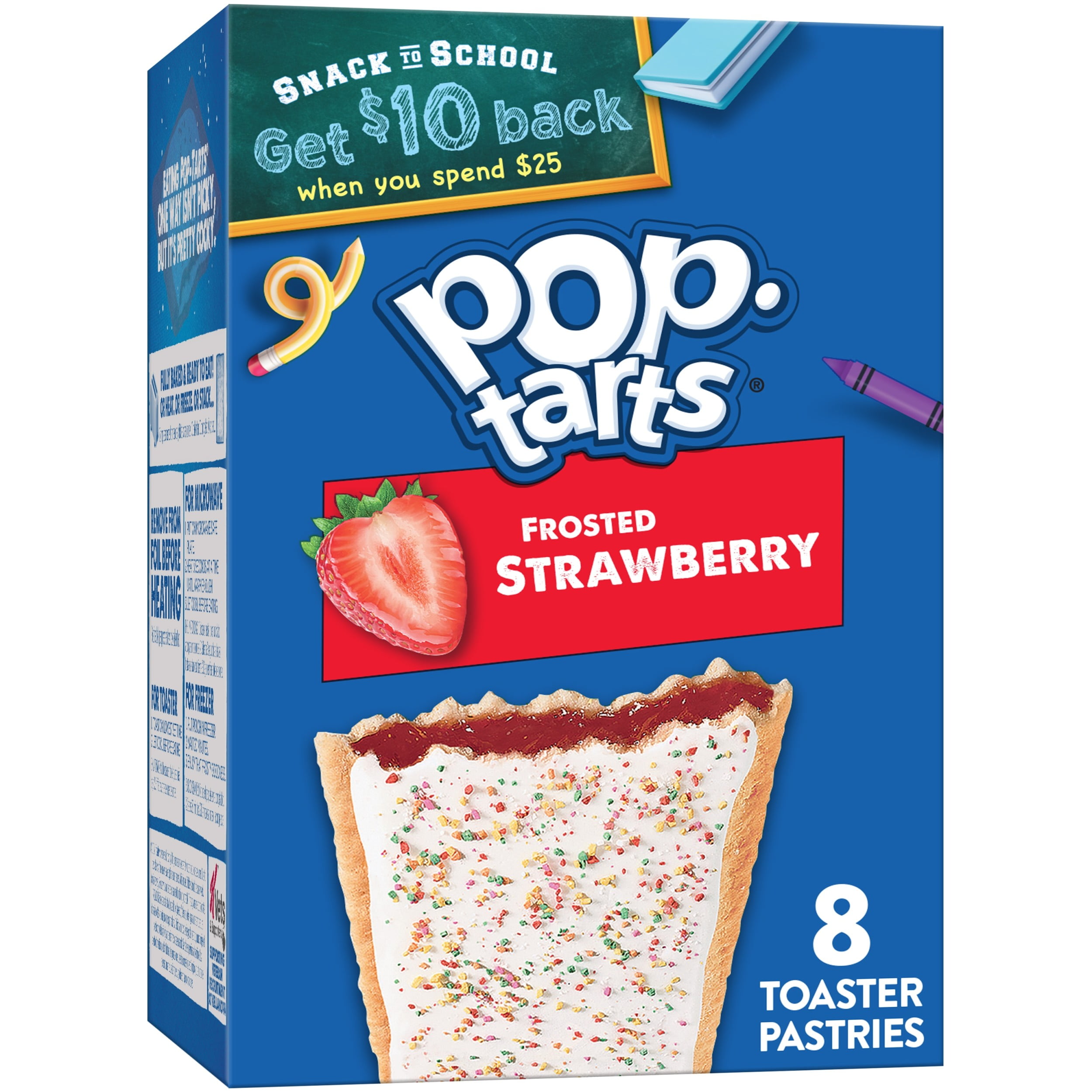 Pop-Tarts Frosted Strawberry Toaster Pastries, Breakfast Foods, Shelf ...