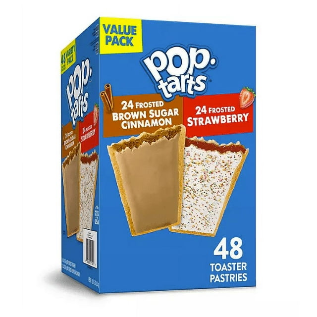 Pop-Tarts Frosted Variety Pack, Brown Sugar Cinnamon and Strawberry (48 ...