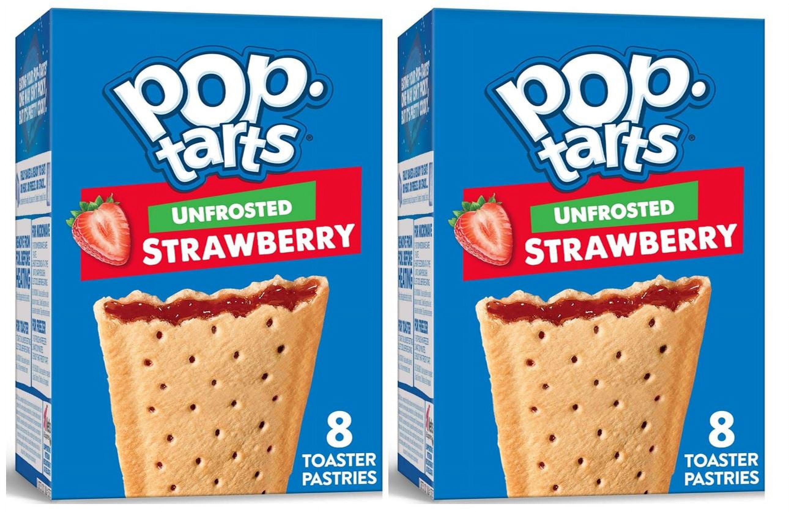 Pop-Tarts Unfrosted Strawberry Breakfast Toaster Pastries, 13.5 oz, 8 ...