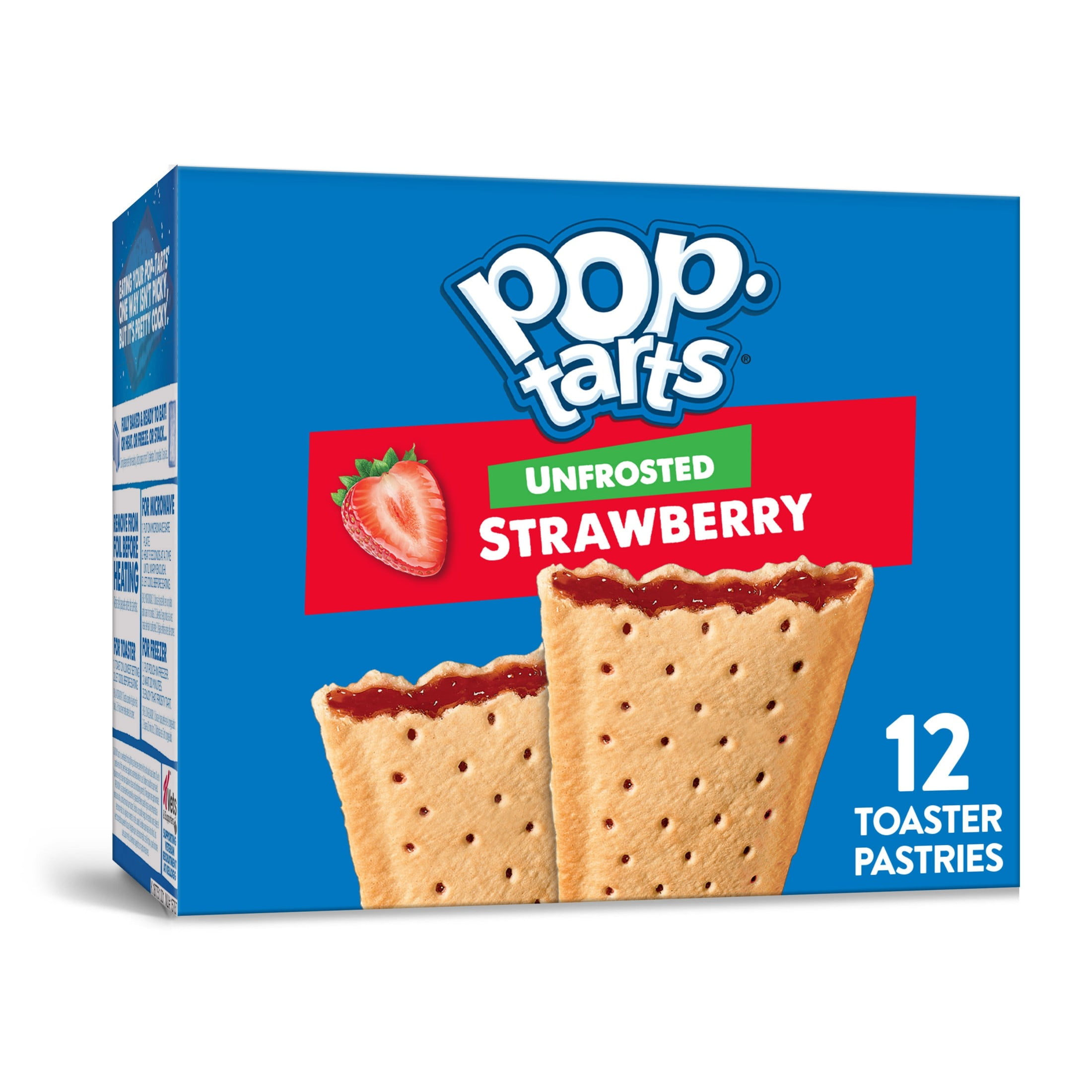 Pop-Tarts Unfrosted Strawberry Toaster Pastries, Breakfast Foods, Shelf ...
