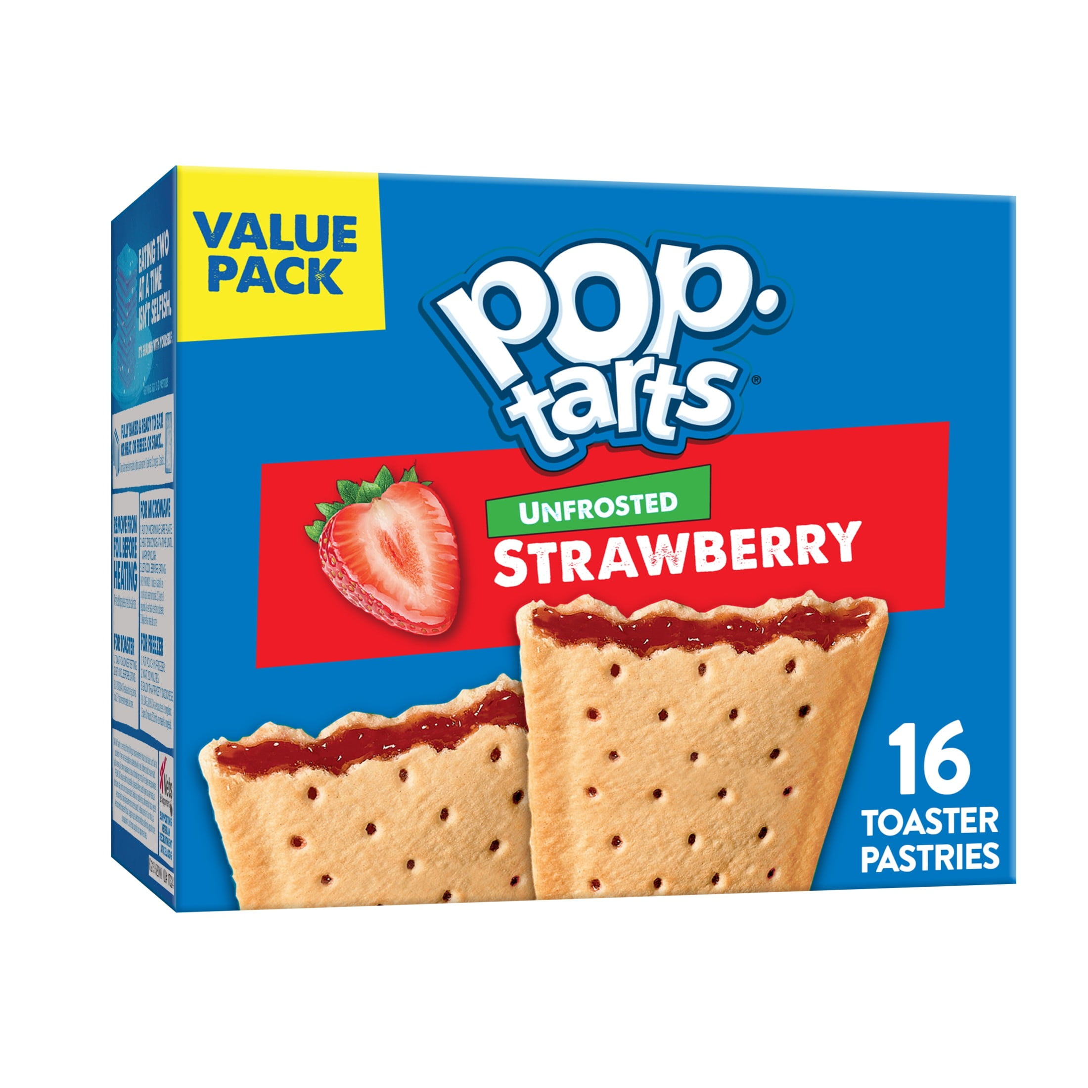 Pop-Tarts Unfrosted Strawberry Toaster Pastries, Ready-to-Eat, Shelf ...