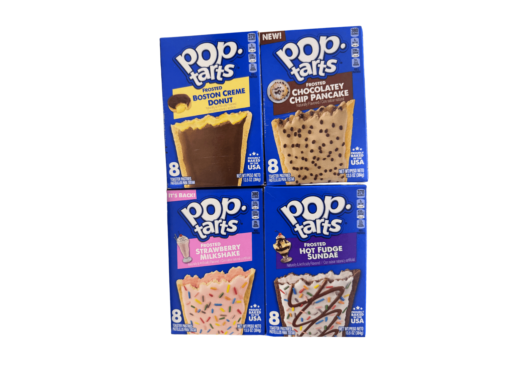 Pop Tarts Variety Pack: Boston Creme Donut, Chocolatey Chip Pancake ...