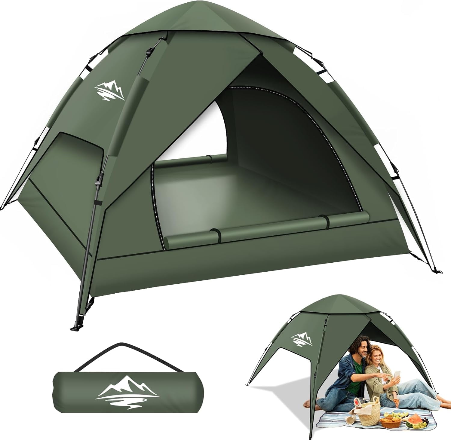 Pop Up Tents for Camping,2-3 Person Tent Easy Setup,Waterproof ...