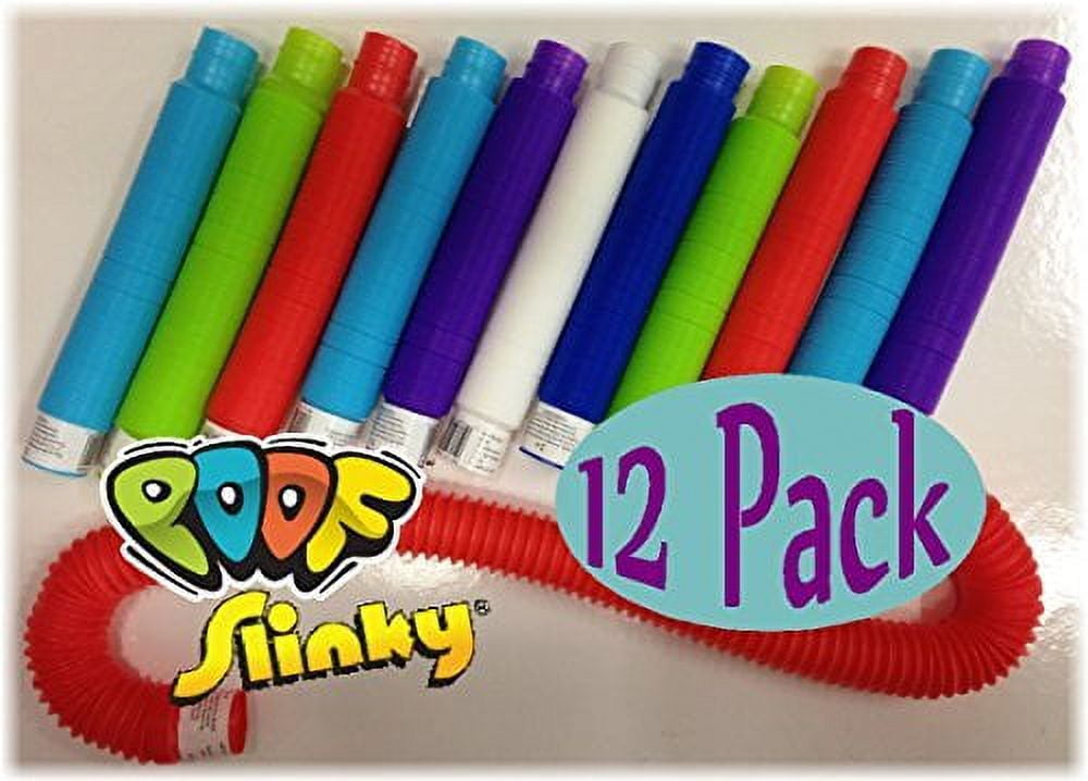 Pop Toobs Poofslinky Bundle Of 12 Assorted Colors - Walmart.com