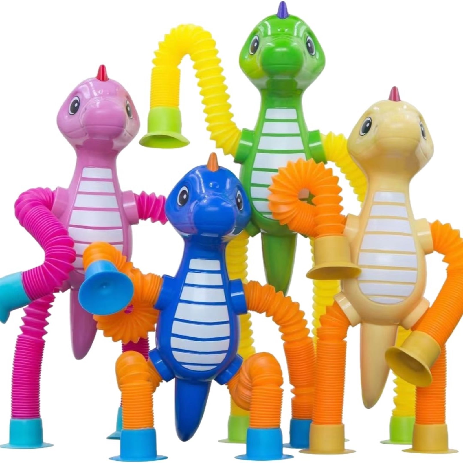 Pop Tubes Fidget Toys For Kids 4 Pack Telescopic Suction Cup Toy For ...