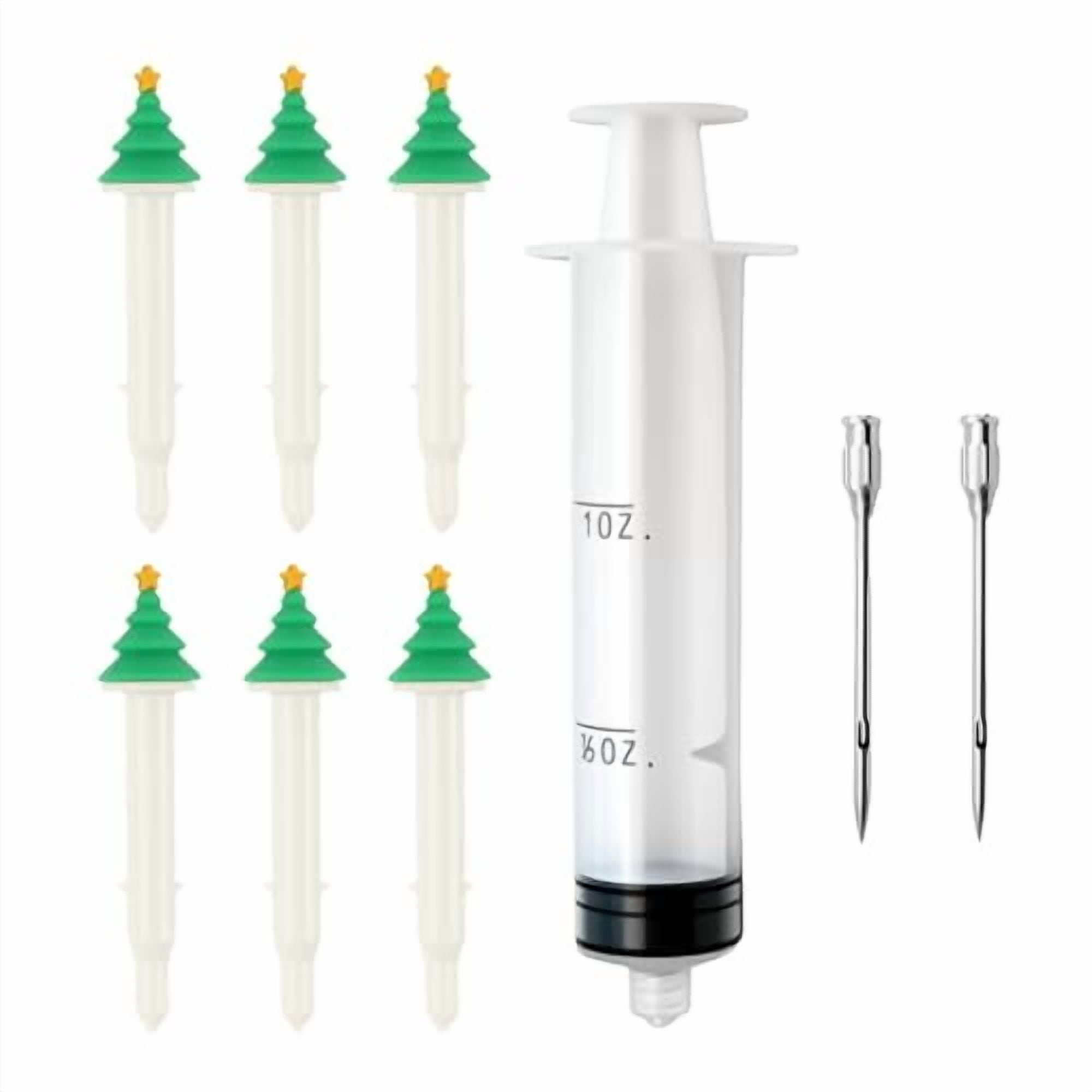 Pop Up Turkey Timer & Flavor Injector Set | Disposable Meat Thermometer ...