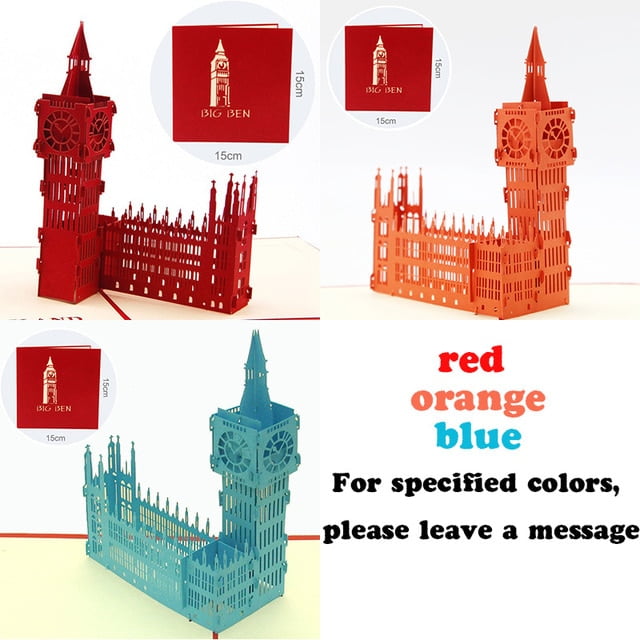 Pop UP 3D Birthday Cards World Attractions Card Business Invitation Boy ...