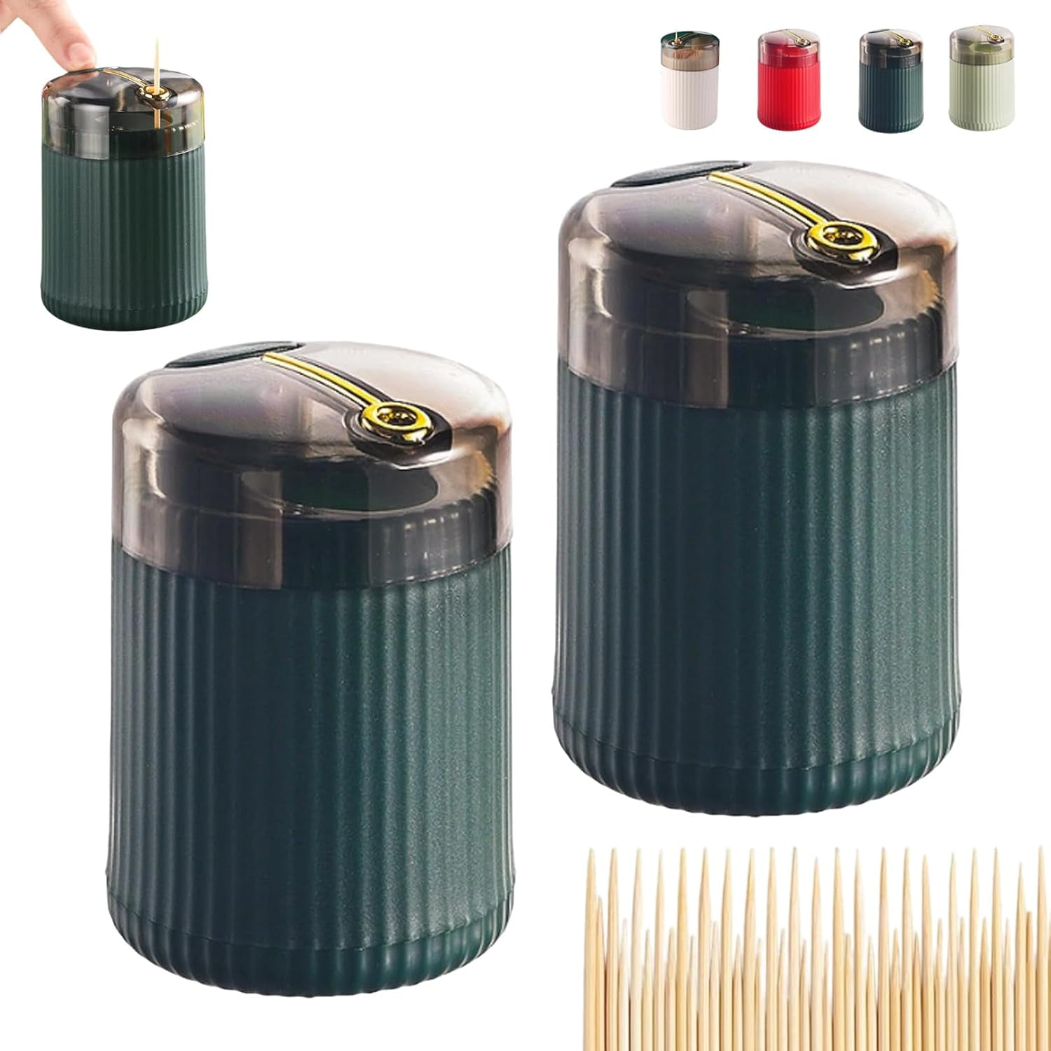 Pop-Up Automatic Toothpick Dispenser,Luxury Push-Button Design ...