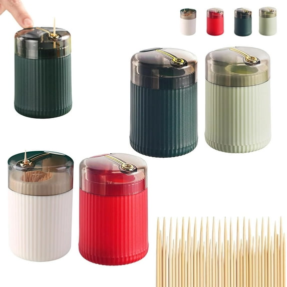 Pop-Up Automatic Toothpick Dispenser,Luxury Push-Button Design ...
