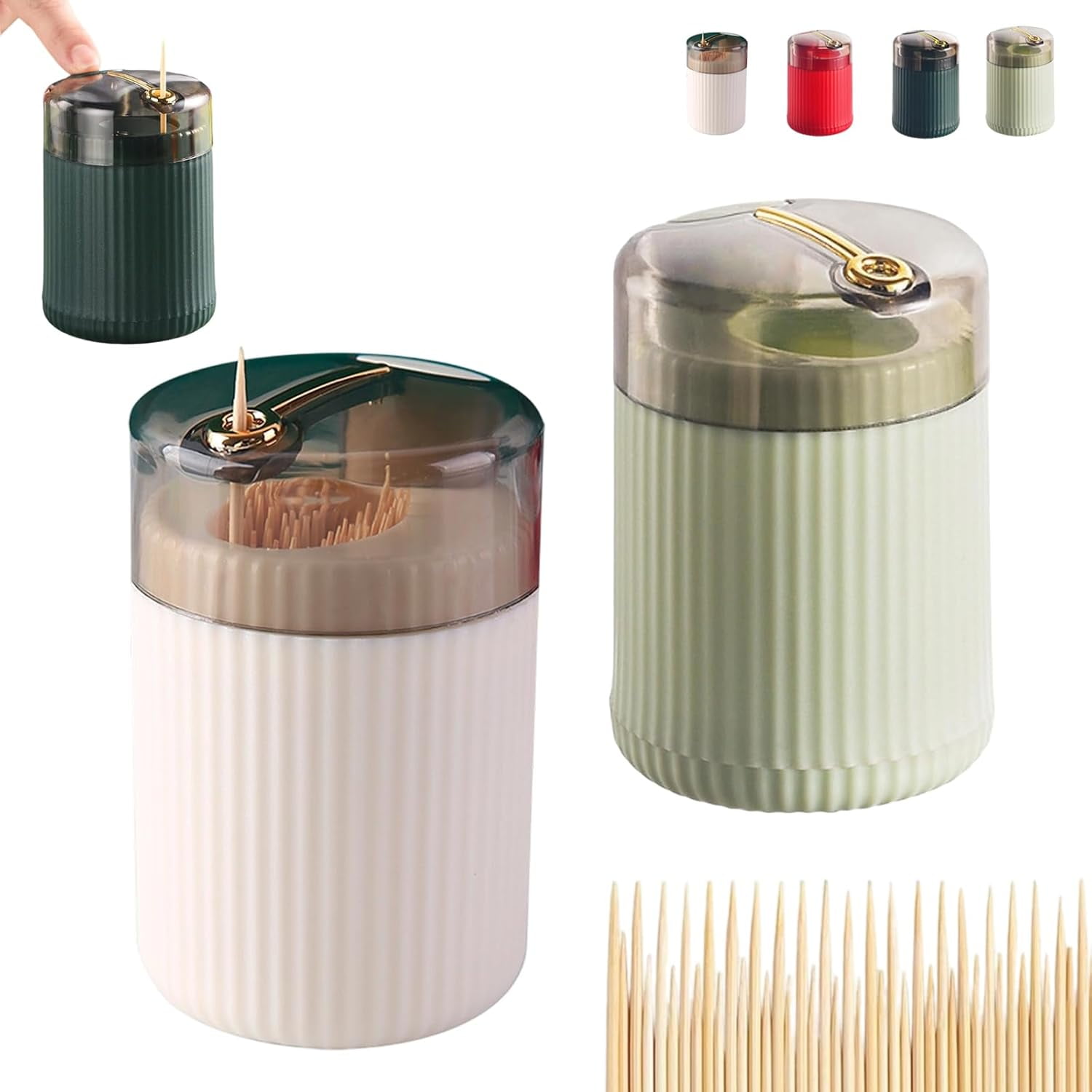 Pop-Up Automatic Toothpick Dispenser,Luxury Push-Button Design ...