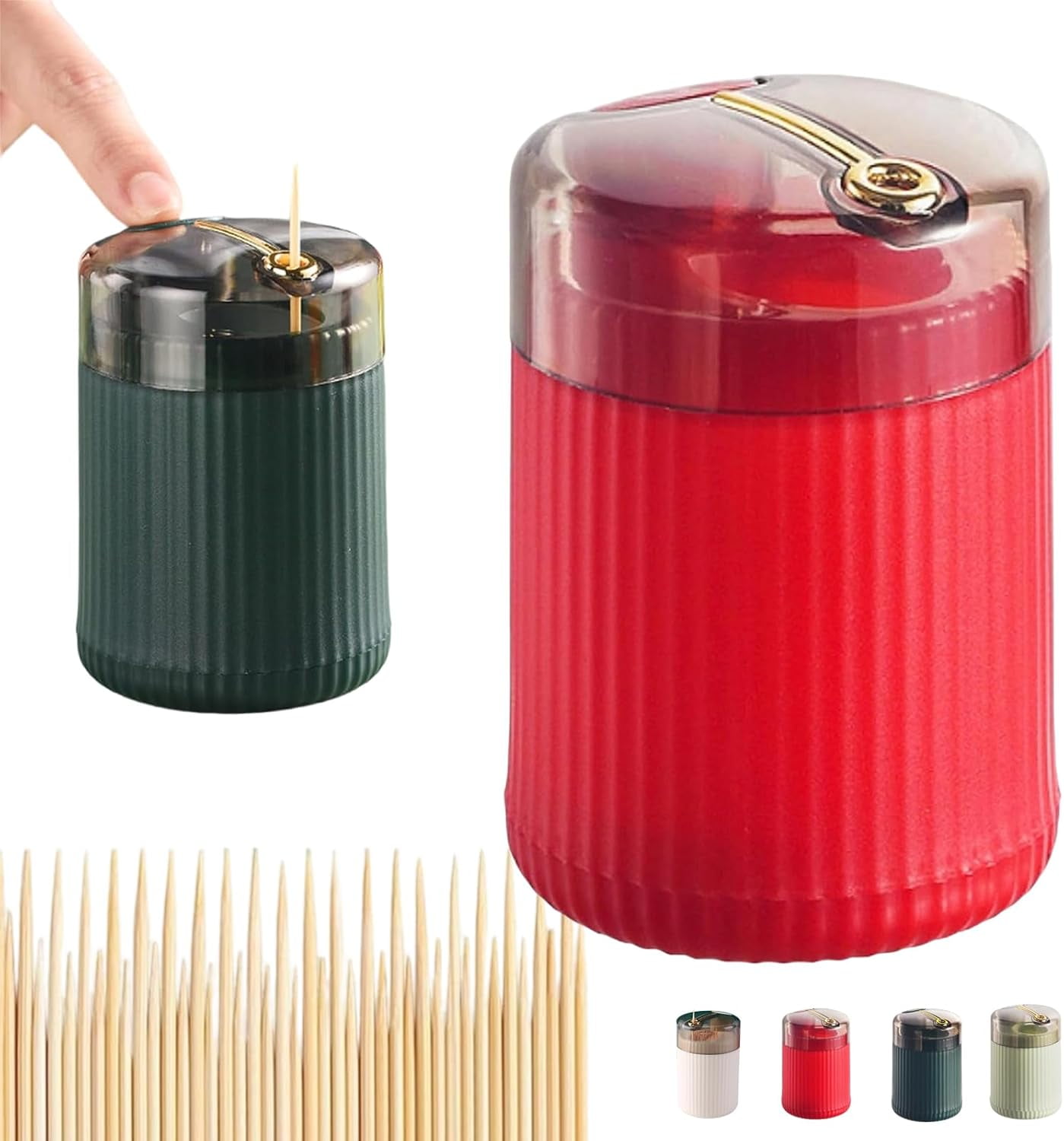 Pop-Up Automatic Toothpick Dispenser,Luxury Push-Button Design ...