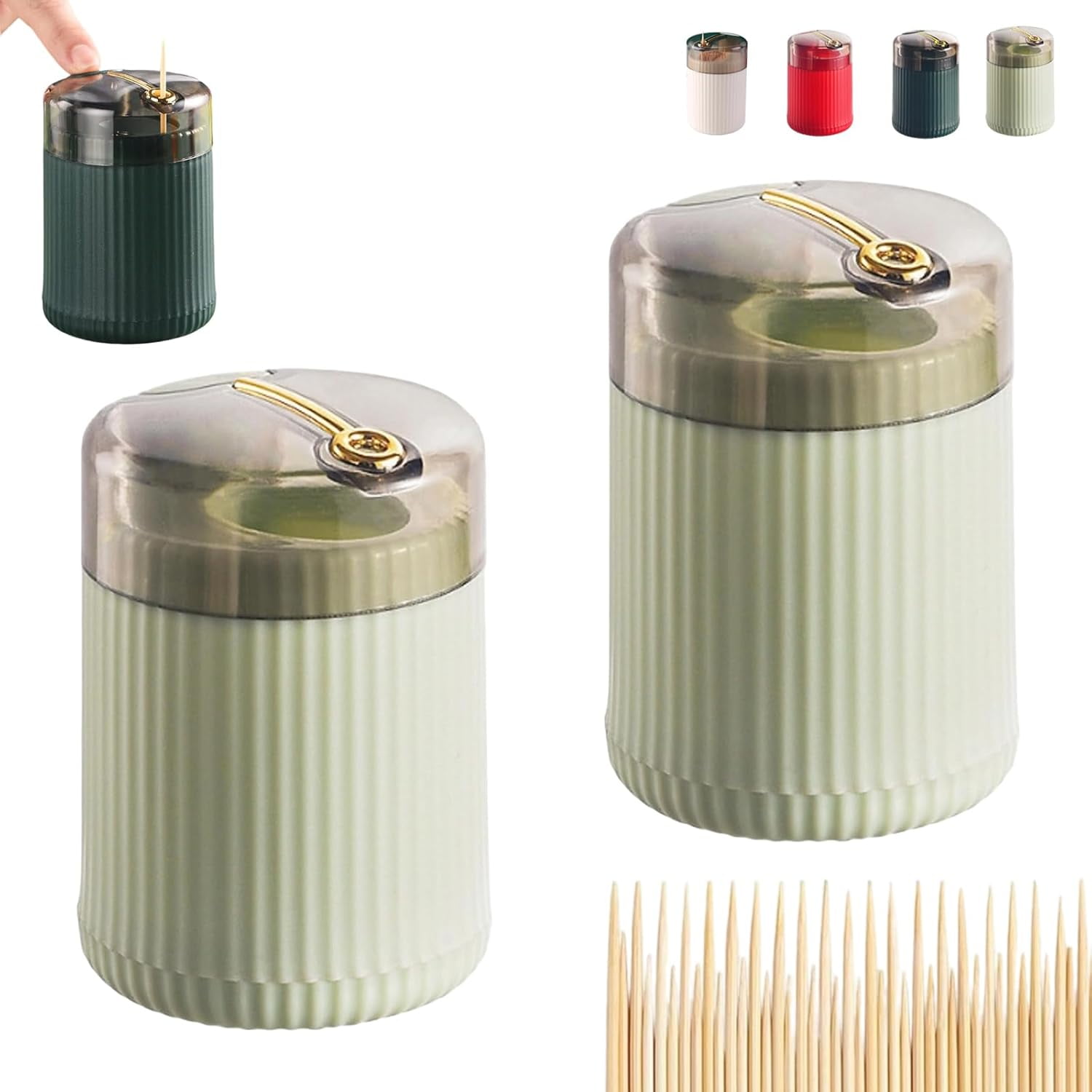 Pop-Up Automatic Toothpick Dispenser,Luxury Push-Button Design ...