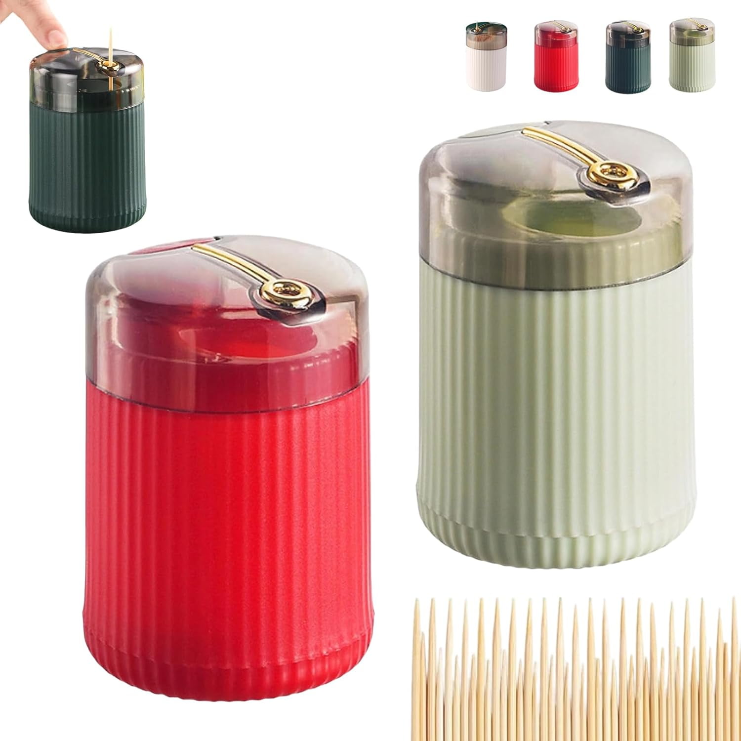 Pop-Up Automatic Toothpick Dispenser,Luxury Push-Button Design ...