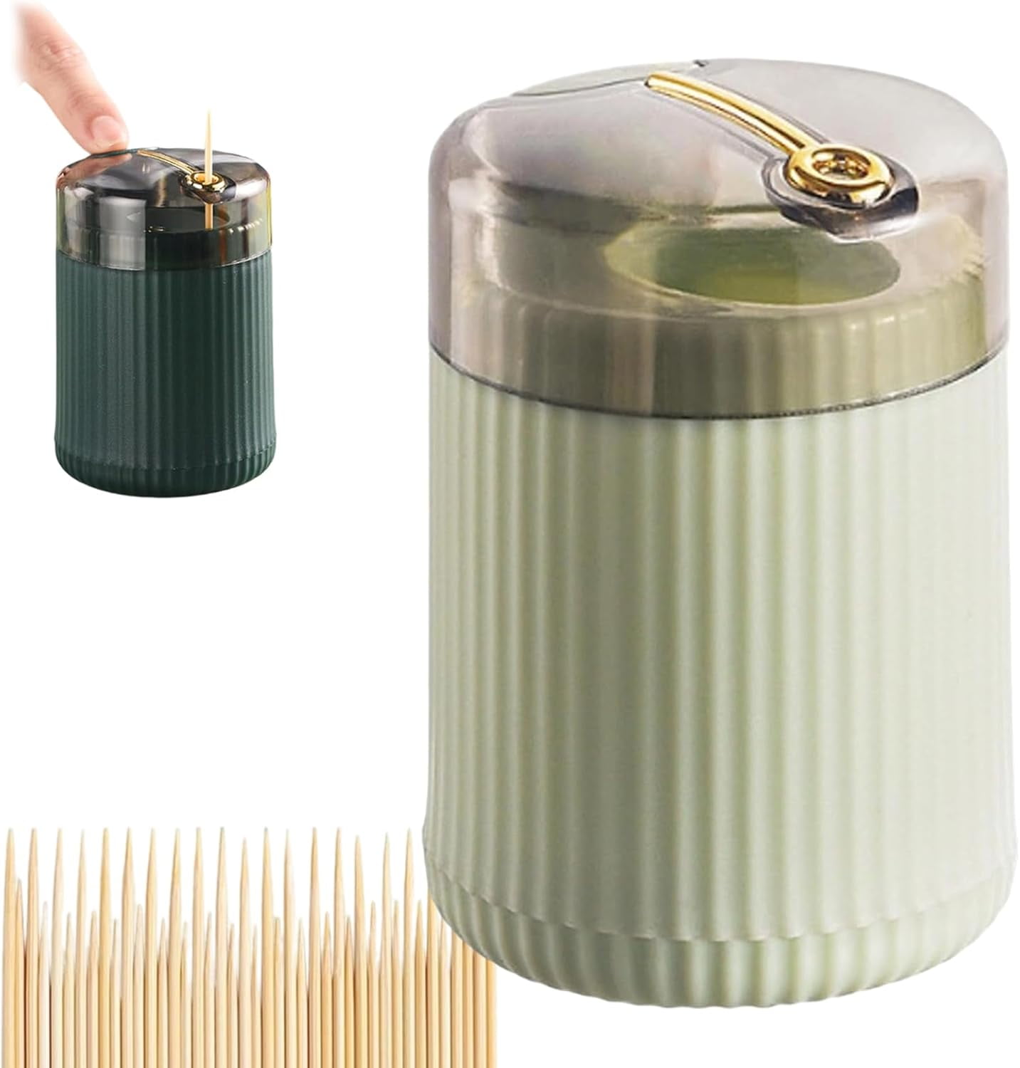 Pop-Up Automatic Toothpick Dispenser,Luxury Push-Button Design ...