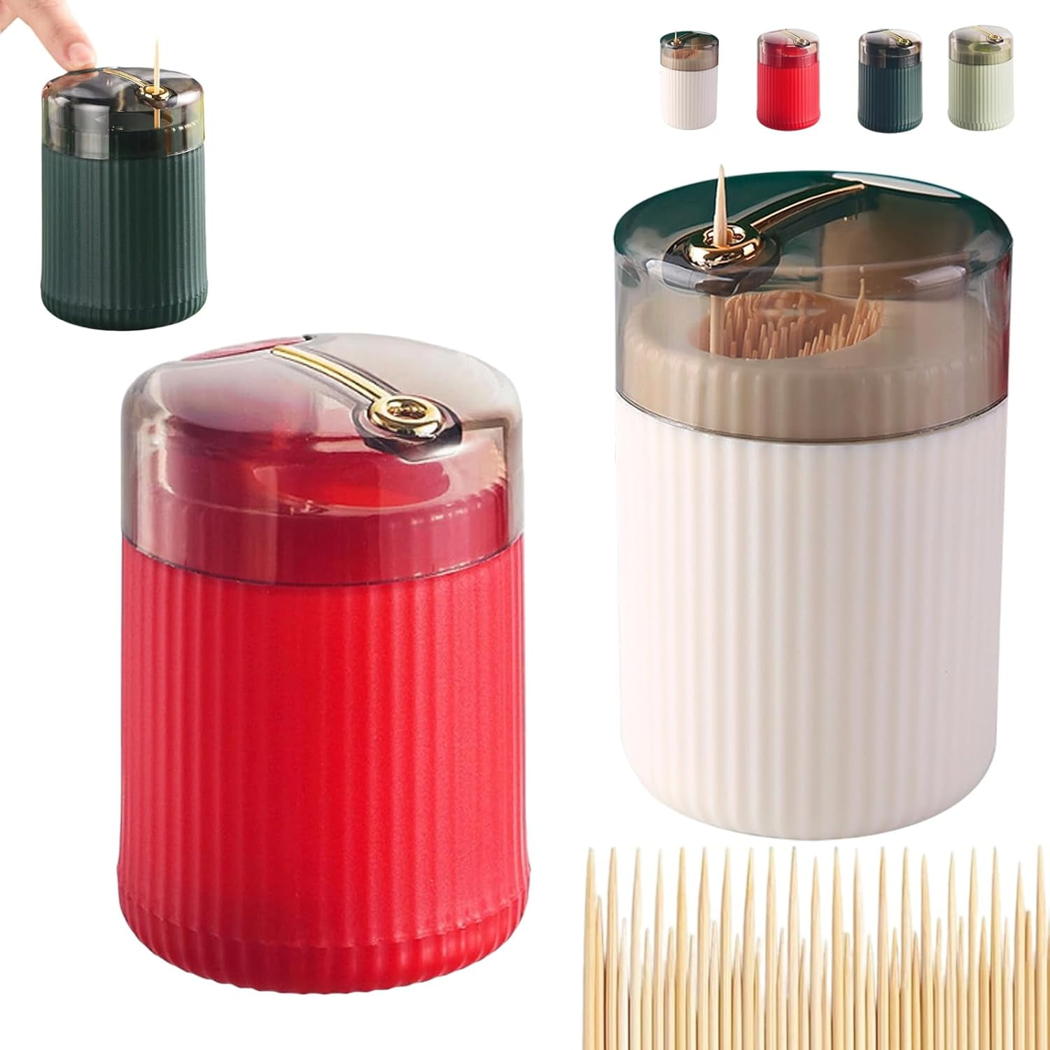 Pop-Up Automatic Toothpick Dispenser,Luxury Push-Button Design ...