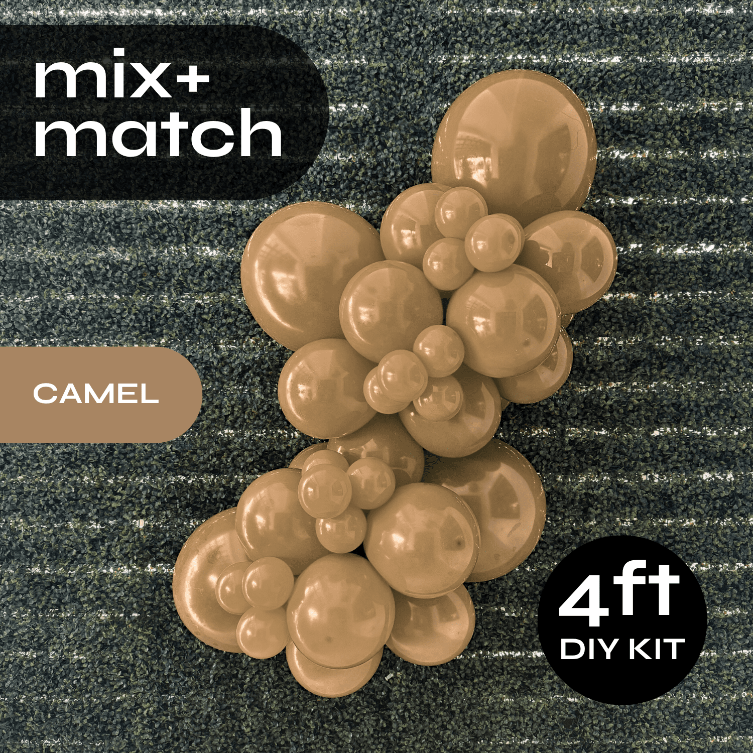 Pop Up Balloon Garland Kit, Mix & Match Camel 4ft Professional Grade ...