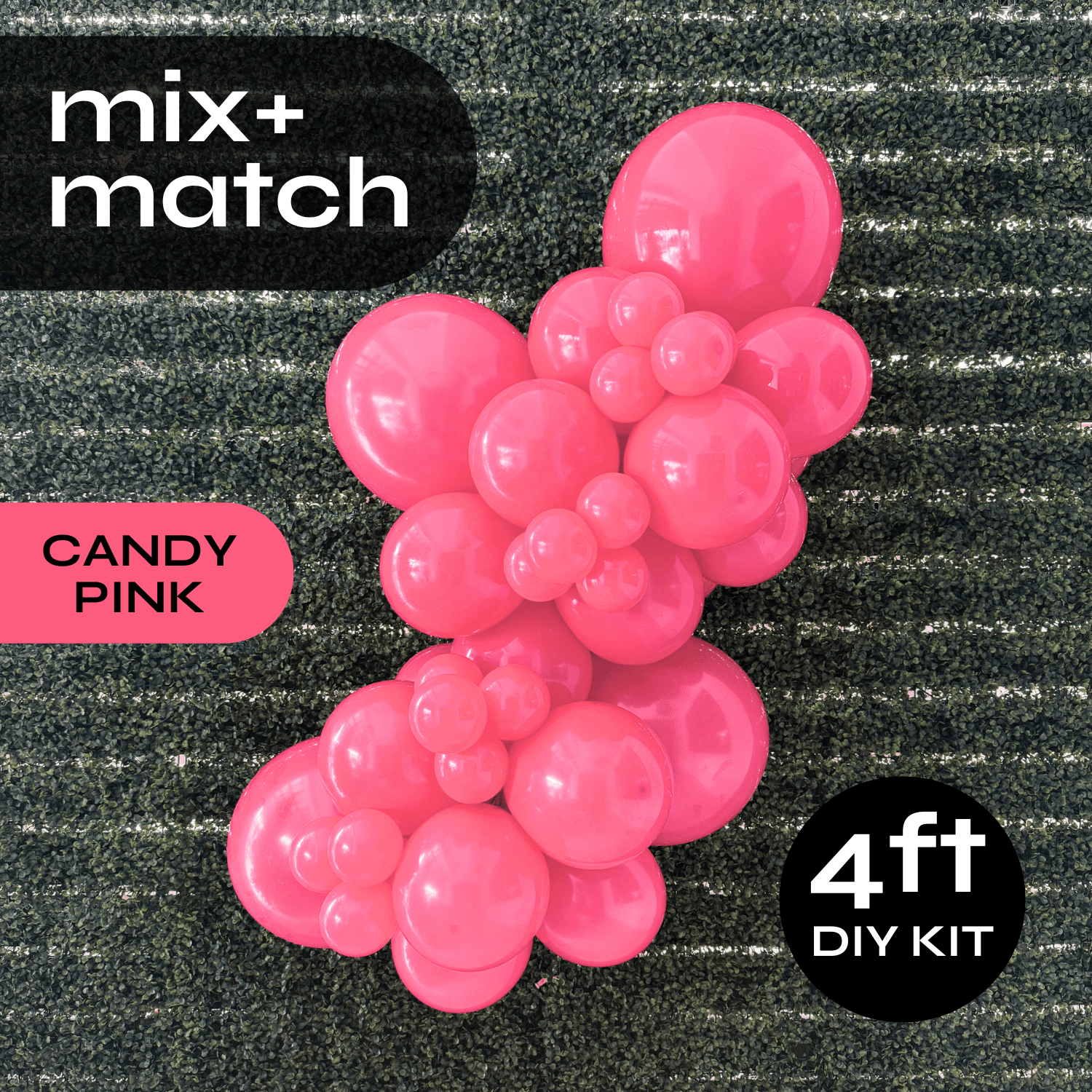 Pop Up Balloon Garland Kit, Mix & Match Candy Pink 4ft Professional ...