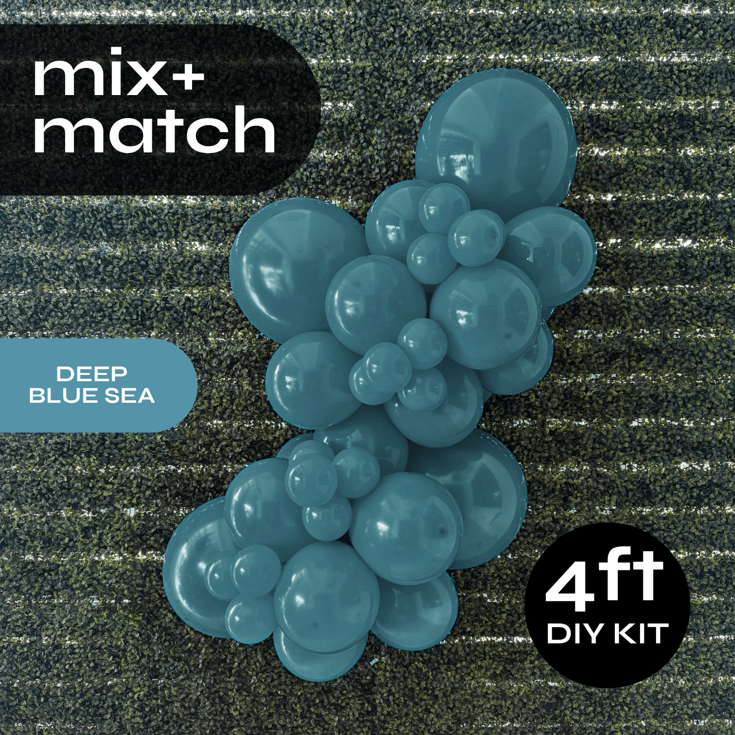 Pop Up Balloon Garland Kit, Mix & Match Deep Blue Sea 4ft Professional ...