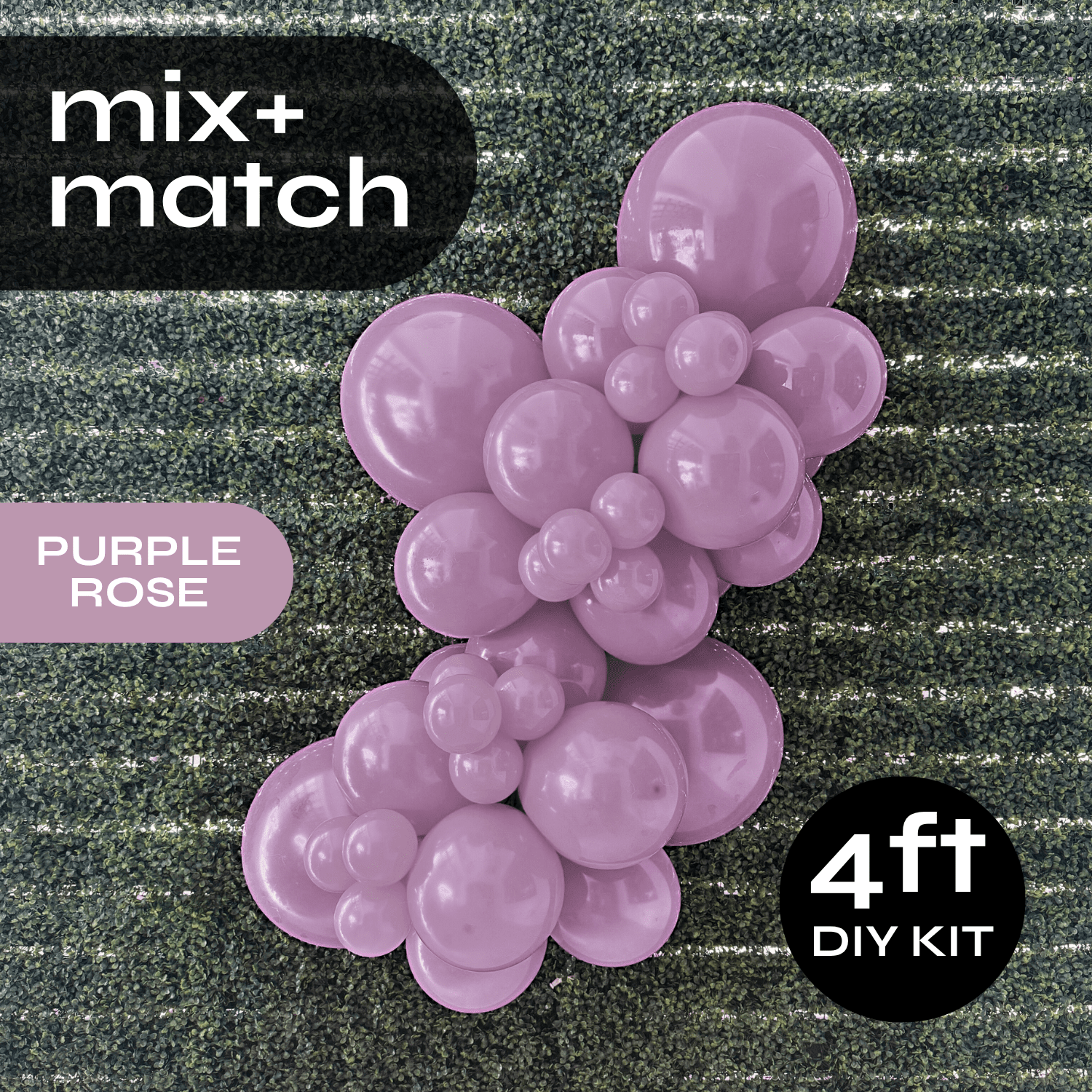 Pop Up Balloon Garland Kit, Mix & Match Purple Rose 4ft Professional ...