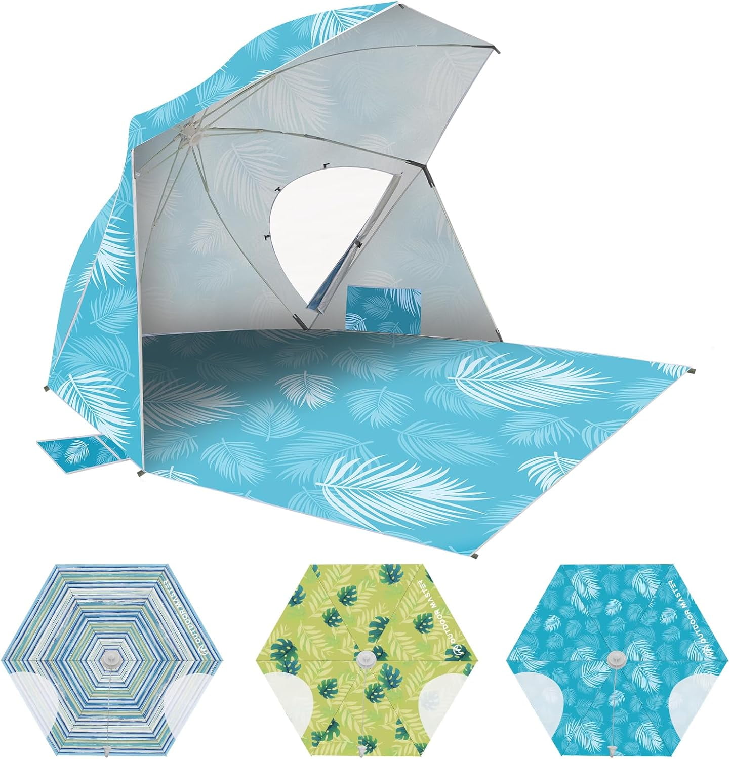Pop Up Beach Umbrella, Portable Tent Shelter, Beach Shade Sun Canopy ...