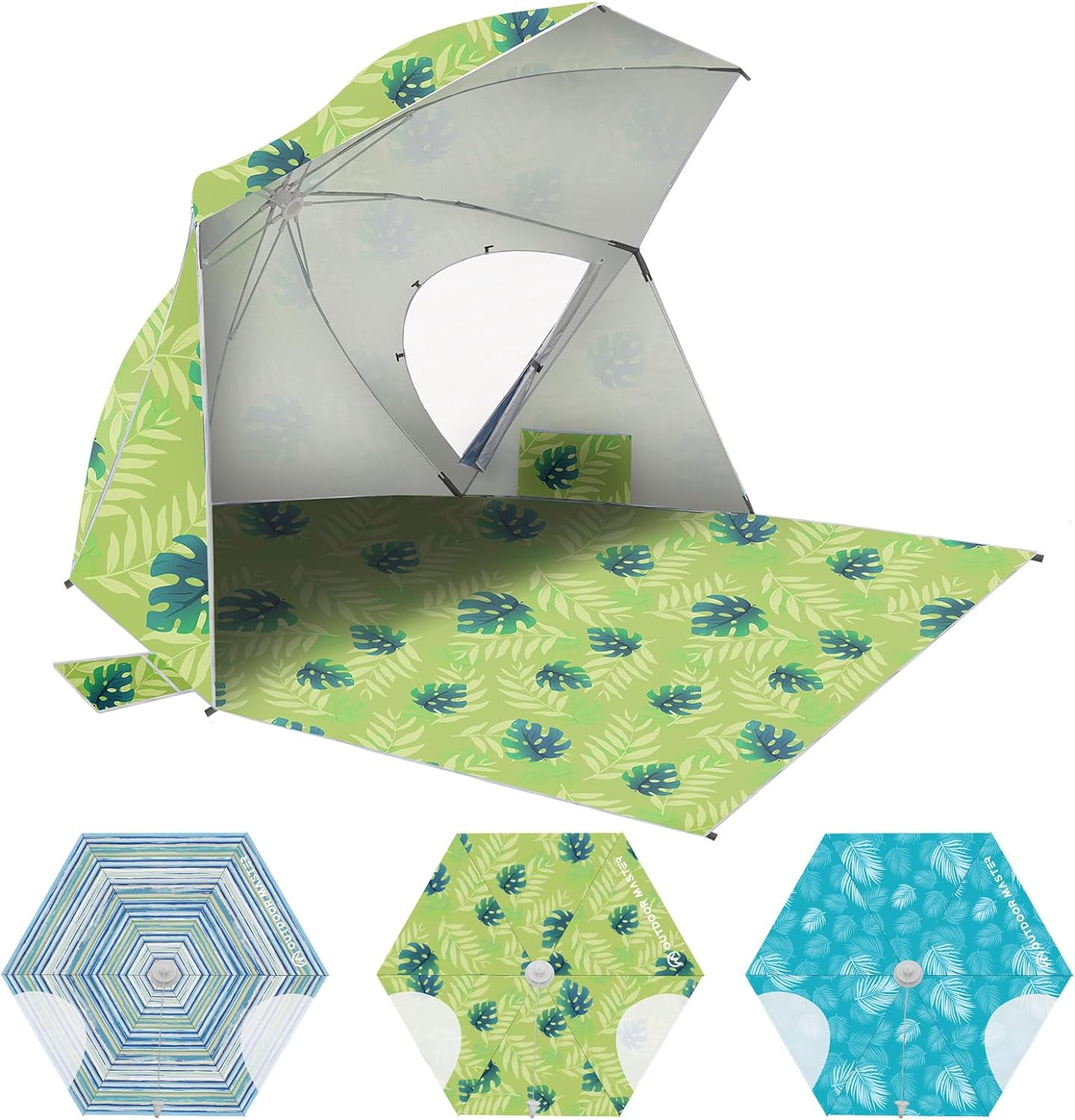 Pop Up Beach Umbrella, Portable Tent Shelter, Beach Shade Sun Canopy ...