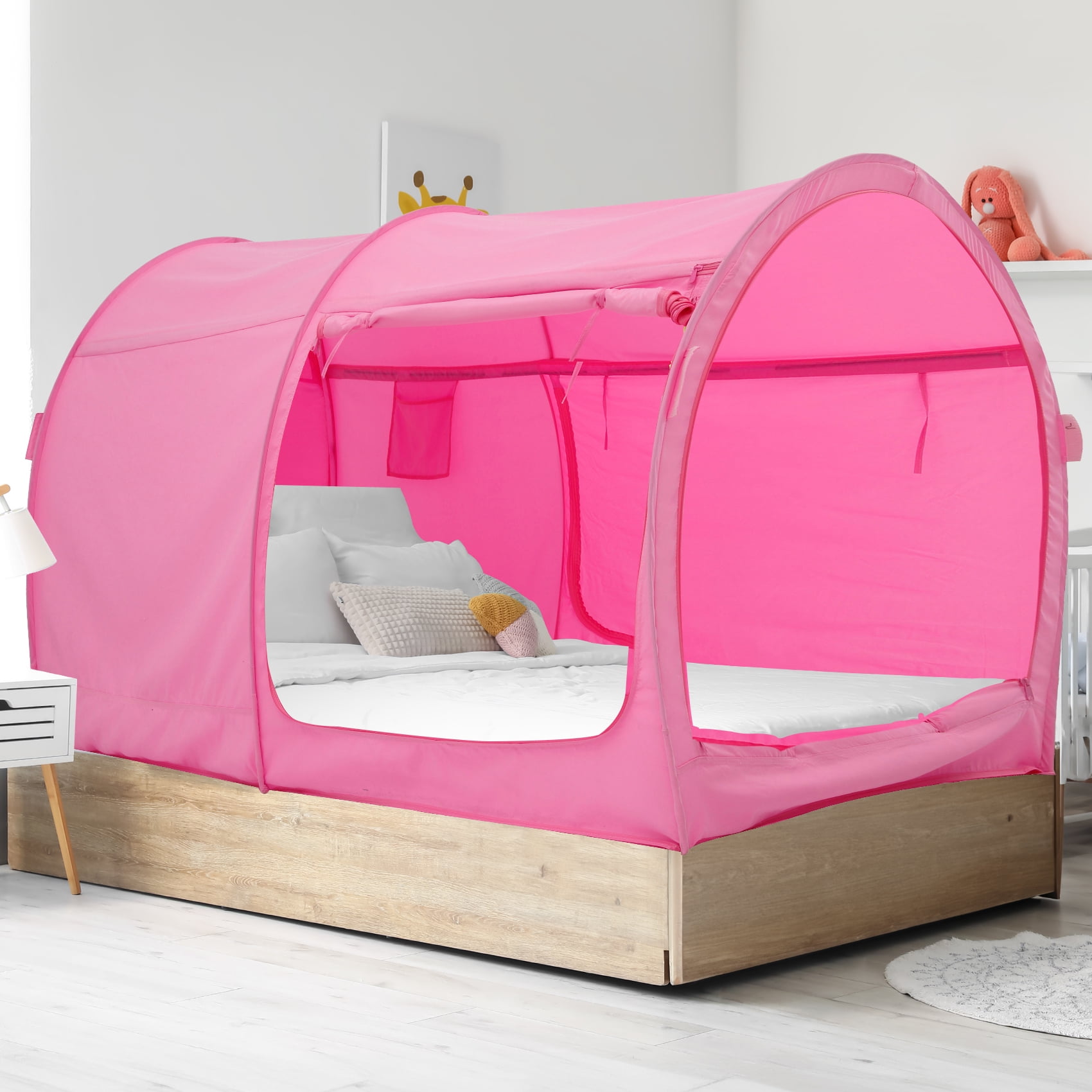 Full Size Bed Tent Canopy - Pop Up Privacy Sleeping Tent for Indoor Use ...