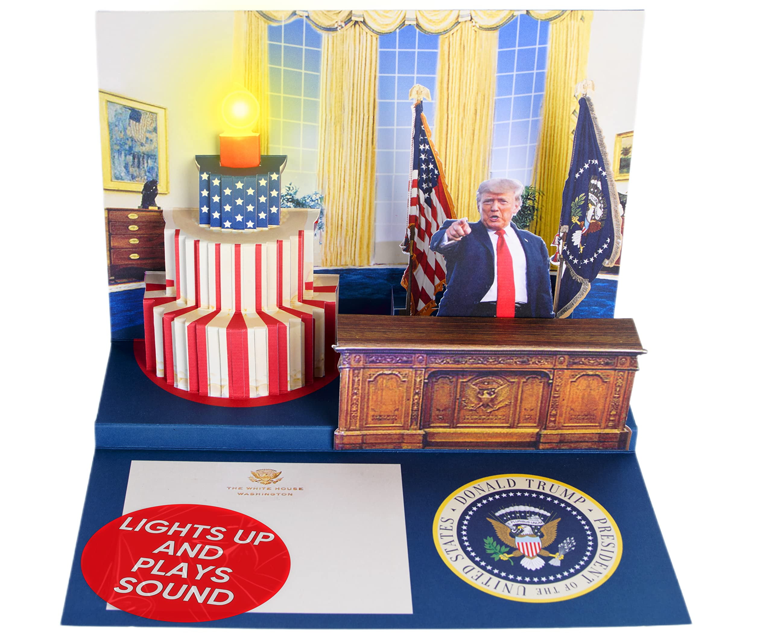 Pop Up Birthday Card with Light & Sound Says Happy Birthday in Donald ...