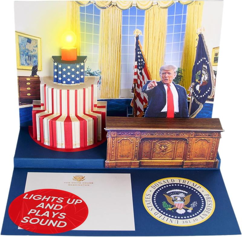 Pop Up Birthday Card with Light & Sound Says Happy Birthday in Donald ...