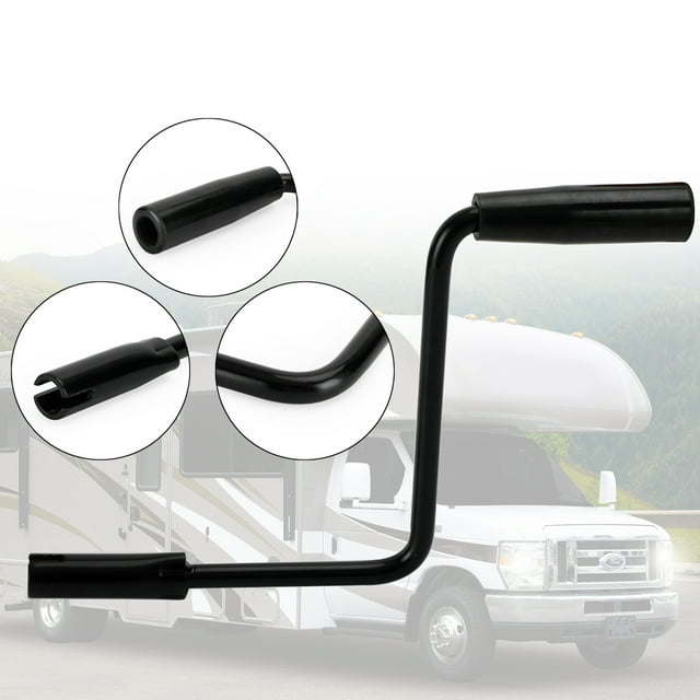 Pop Up Camper Crank Handle Caravan RV Camping Canopy Rocker Black ...