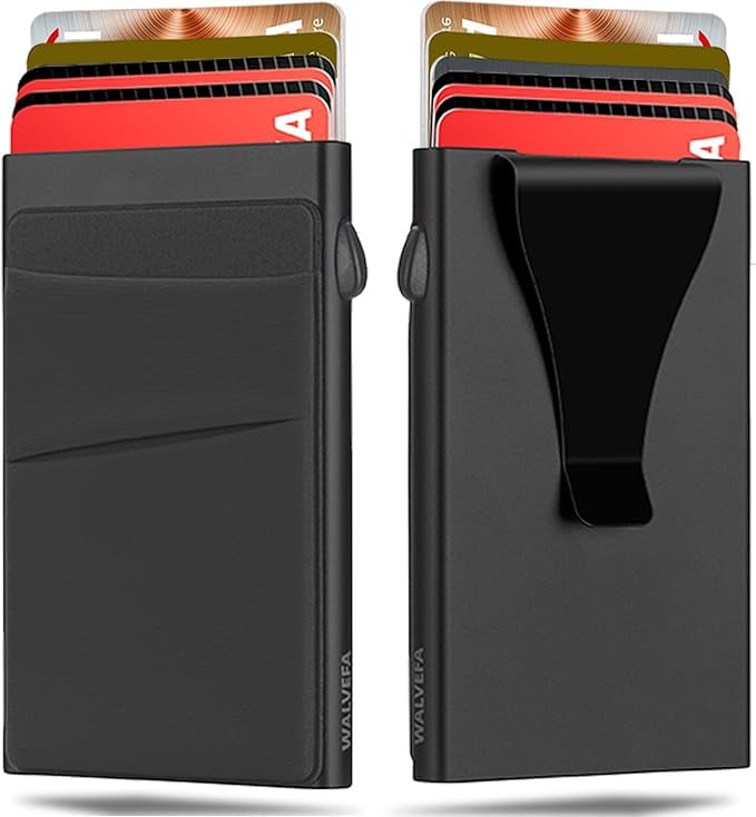 Pop Up Card Holder Wallet - Minimalist Slim Stealth Wallet for Men ...